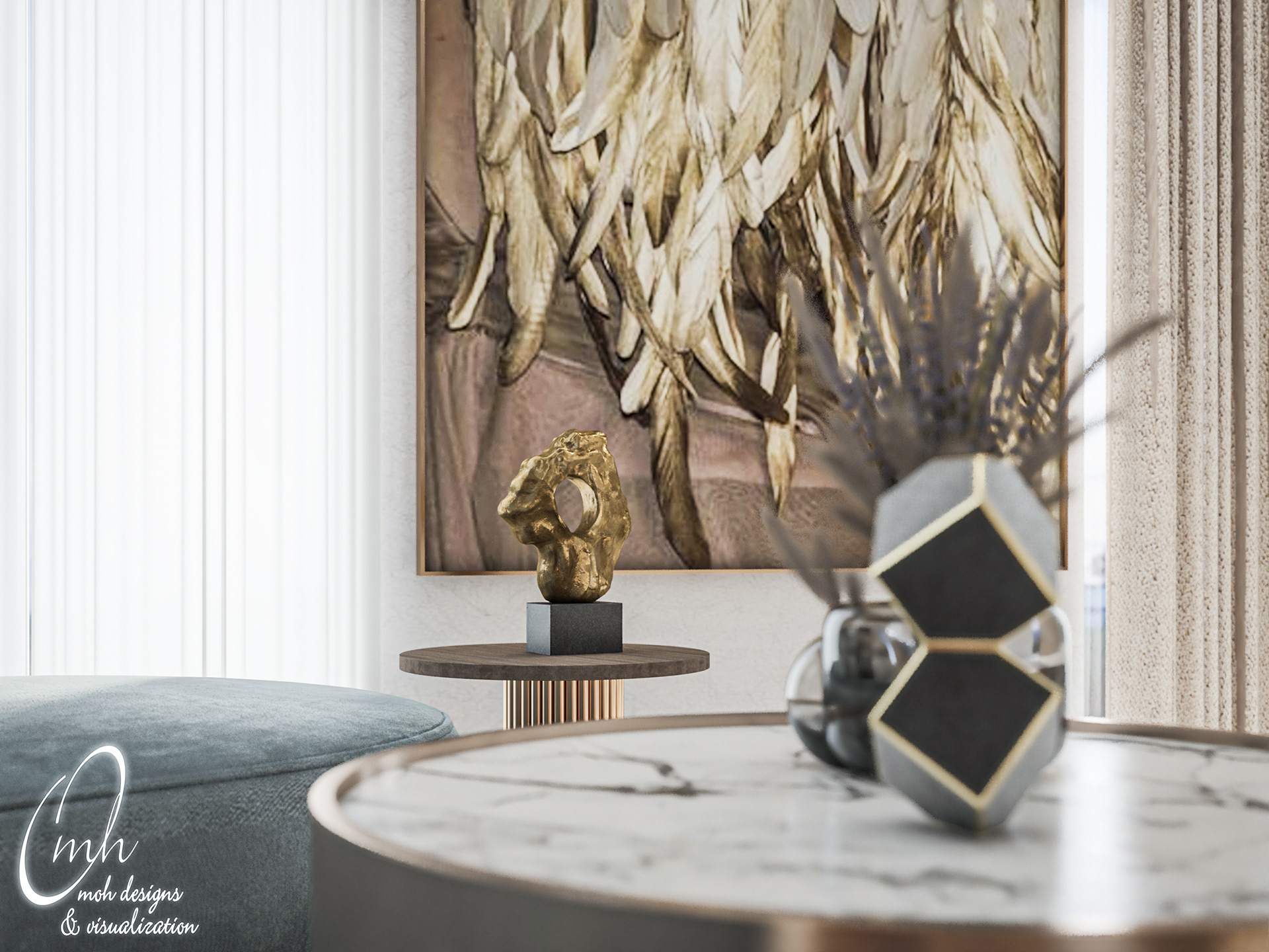 MOH Designs & Visualization - Reception & Dining Room