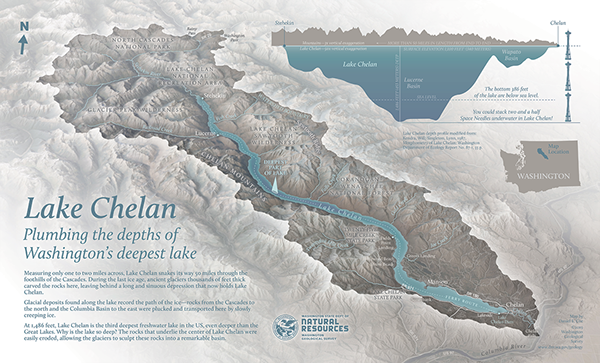 Dan Coe Carto - Lake Chelan–Washington's Deepest Lake