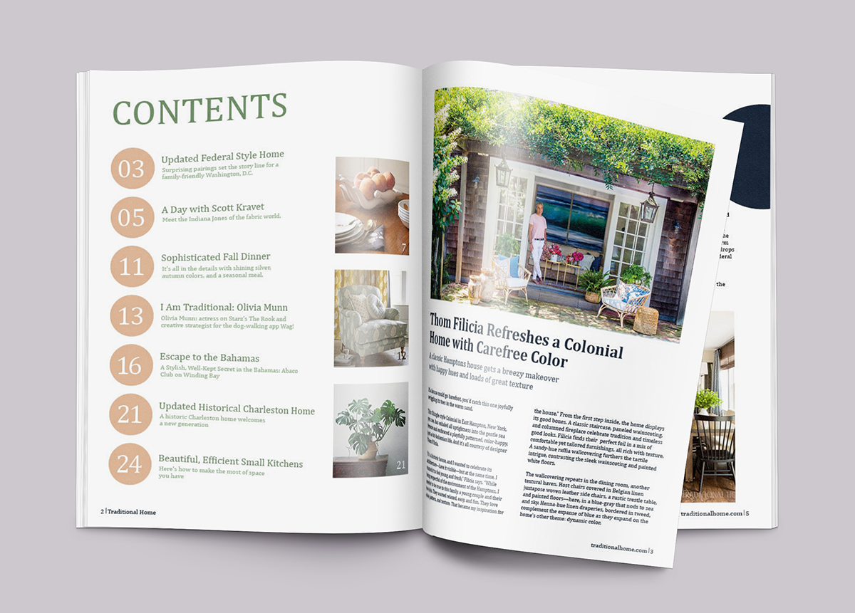 Morgan Schulte - Magazine Layout: Traditional Home