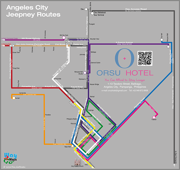 Angeles City Maps - Angeles City Jeepney Routes