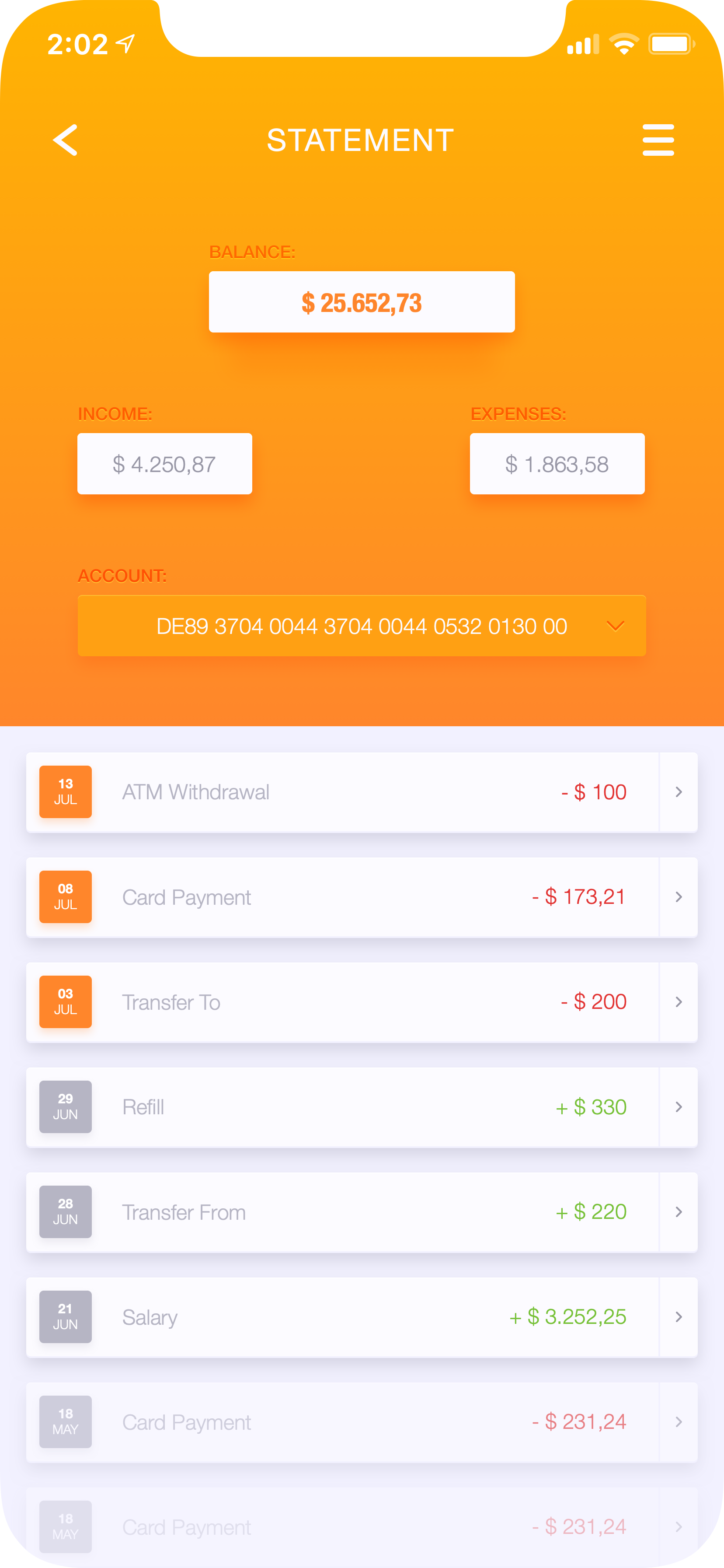 Andrei Marius - iPhone Banking App Interface