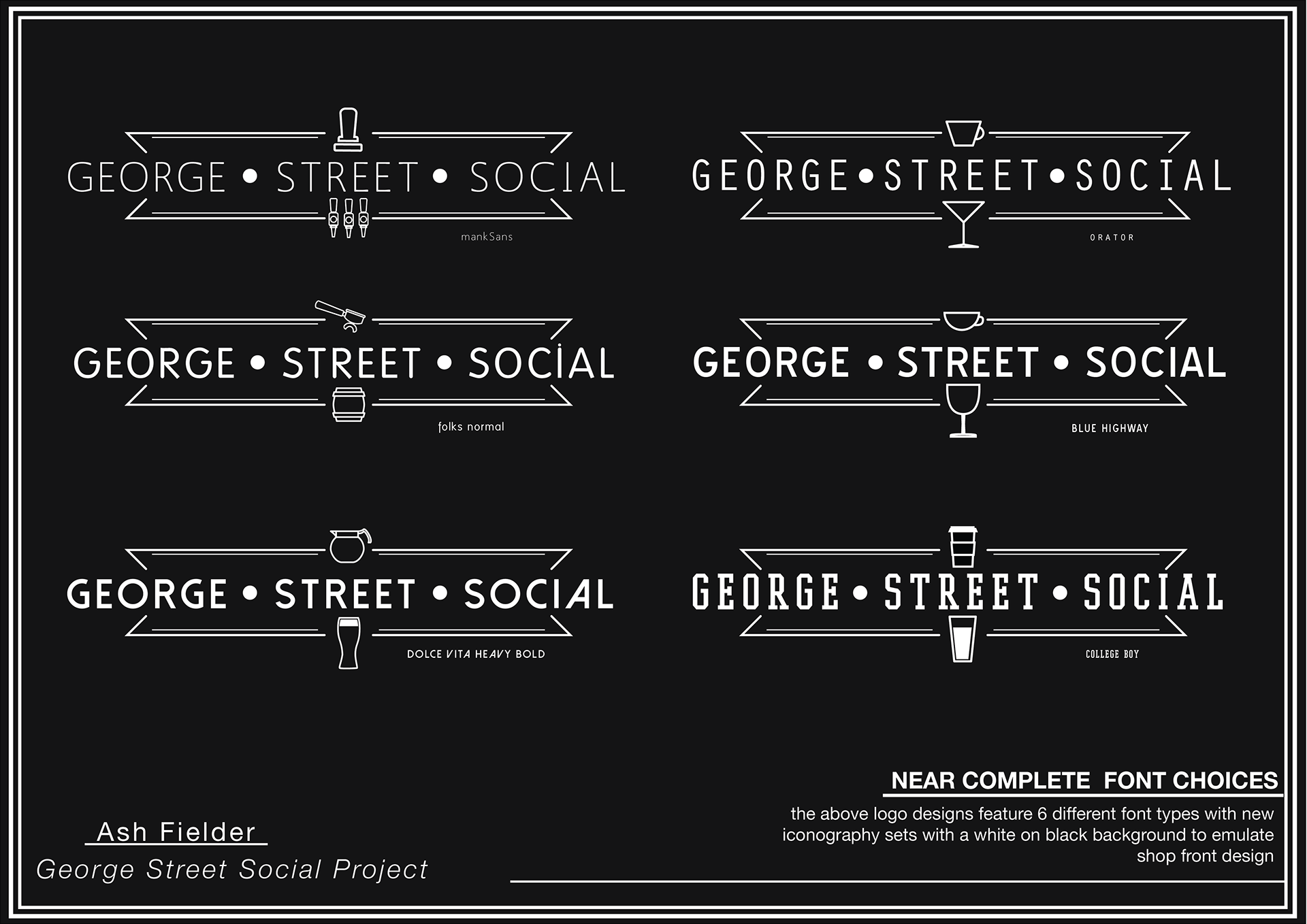 AshRobFielder Brand Strategist - George Street Social Rebrand project
