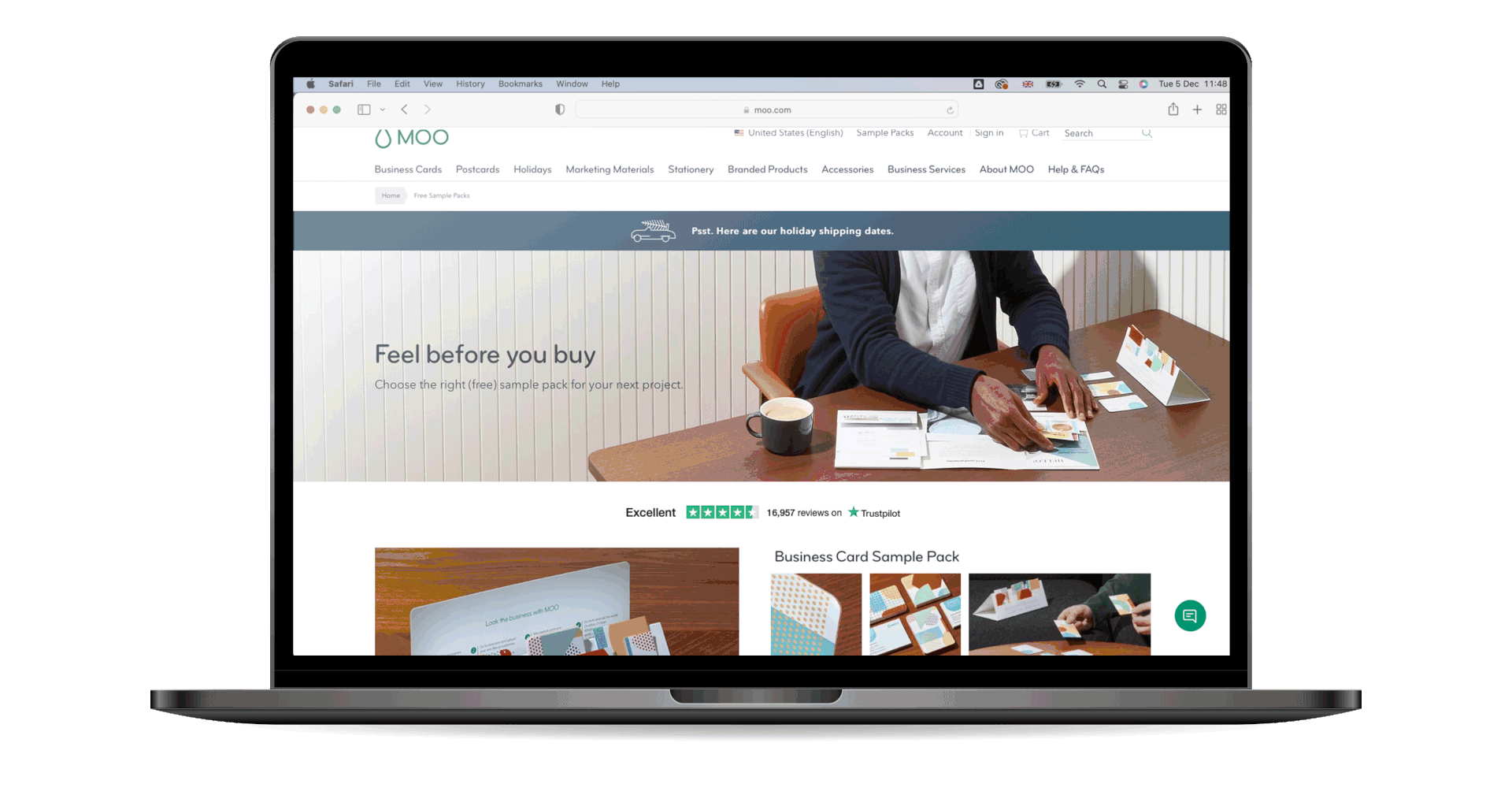 Chelsea Smith - Graphic Designer - MOO Sample Pack Journey Refresh