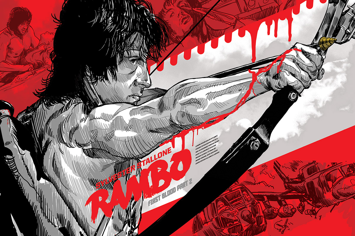 Anthony Petrie Print + Product Design, Inc. - Rambo: First Blood Pt. II ...