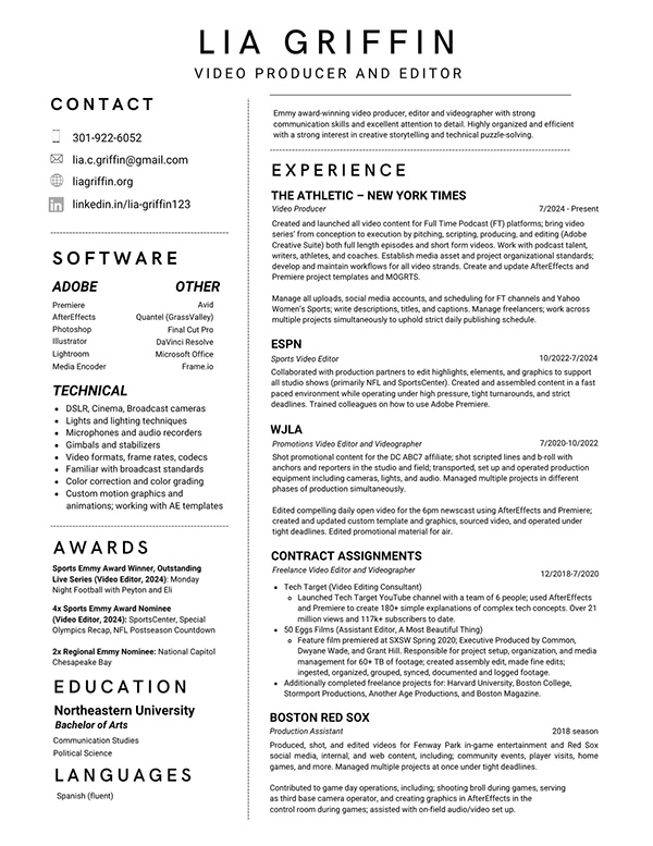 Lia Griffin - Resume