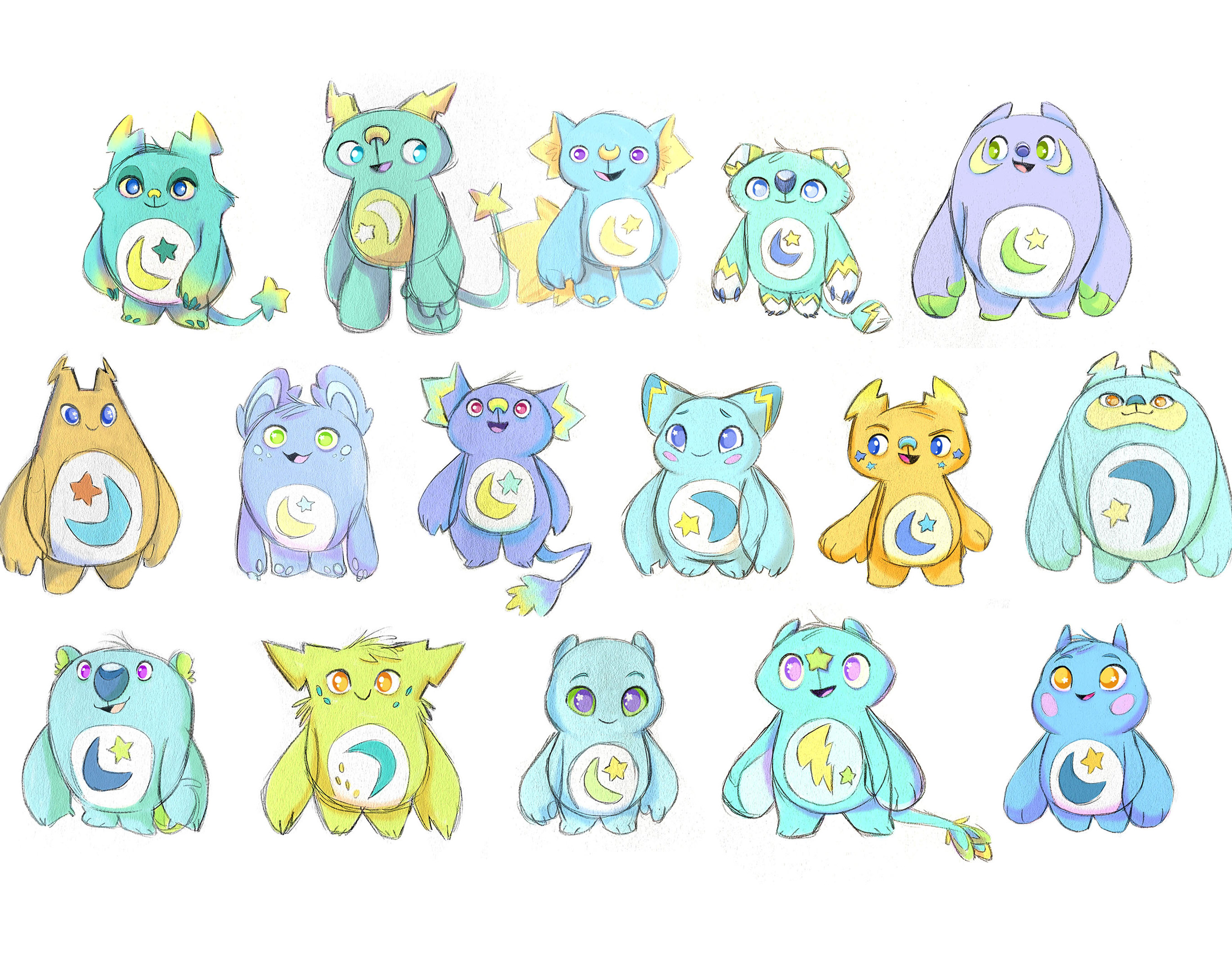 Kristen Campbell Art - Moon Pals