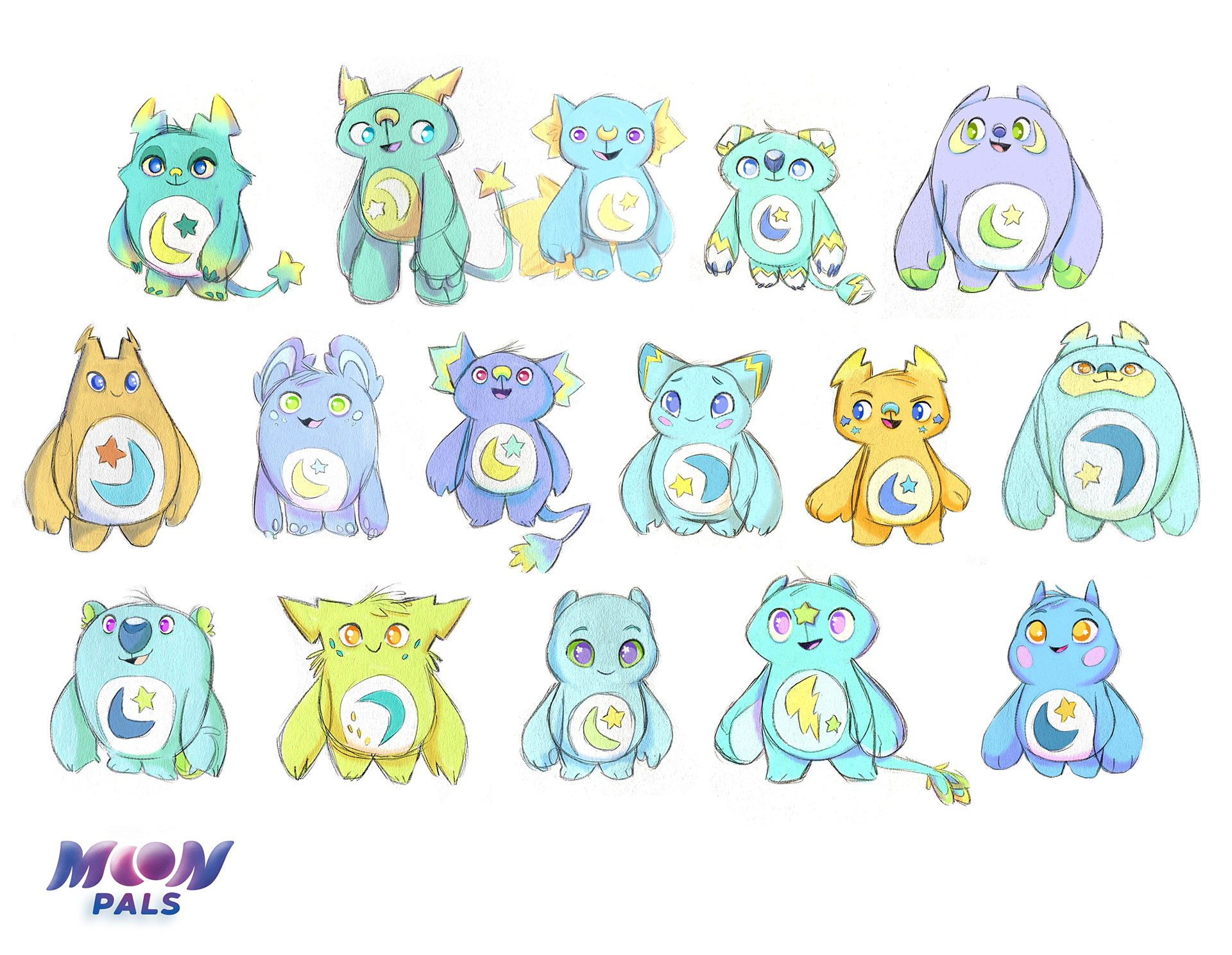 Kristen Campbell Art - Moon Pals