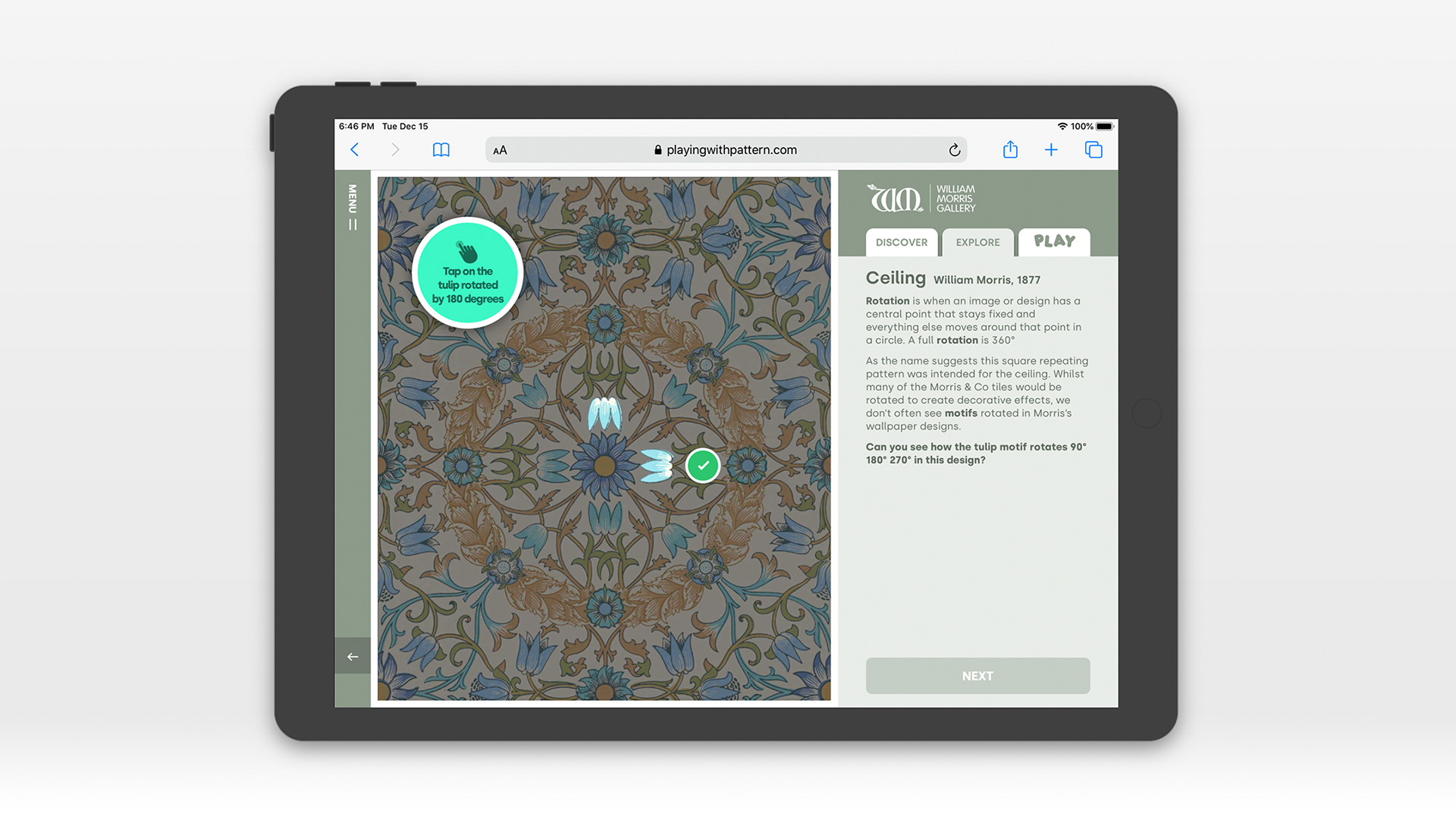 Direction Forward – Projects - Interactive web app for William Morris ...