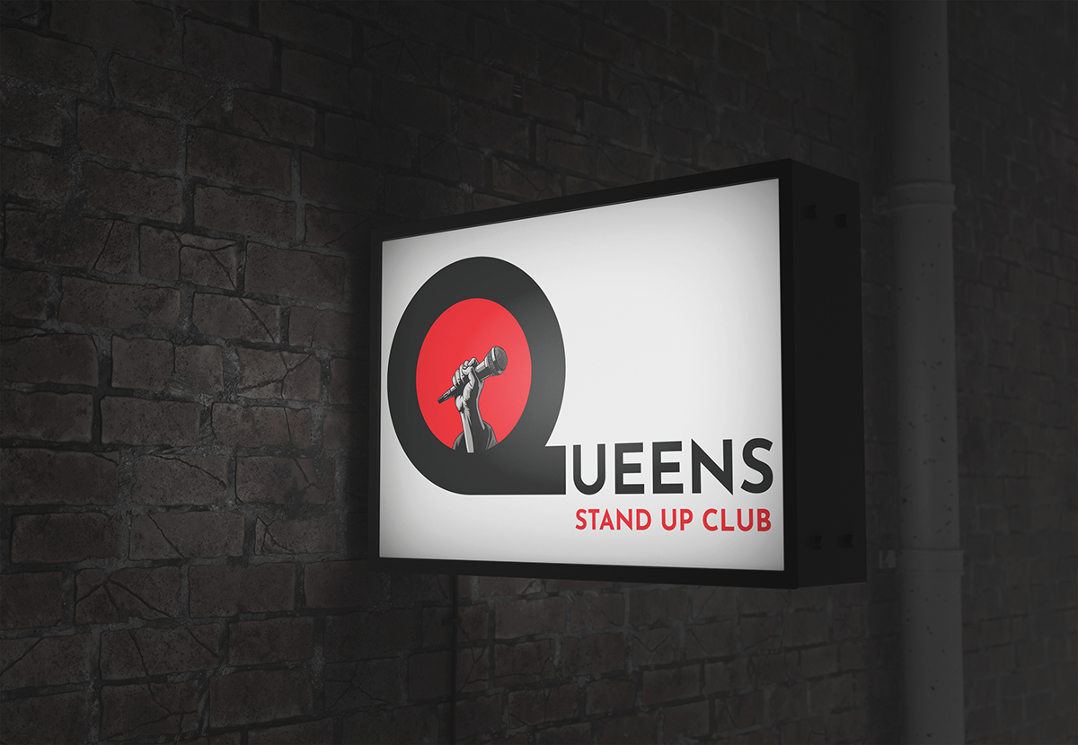 Nikita Roskin - QUEENS STAND UP CLUB - Branding and logo design.