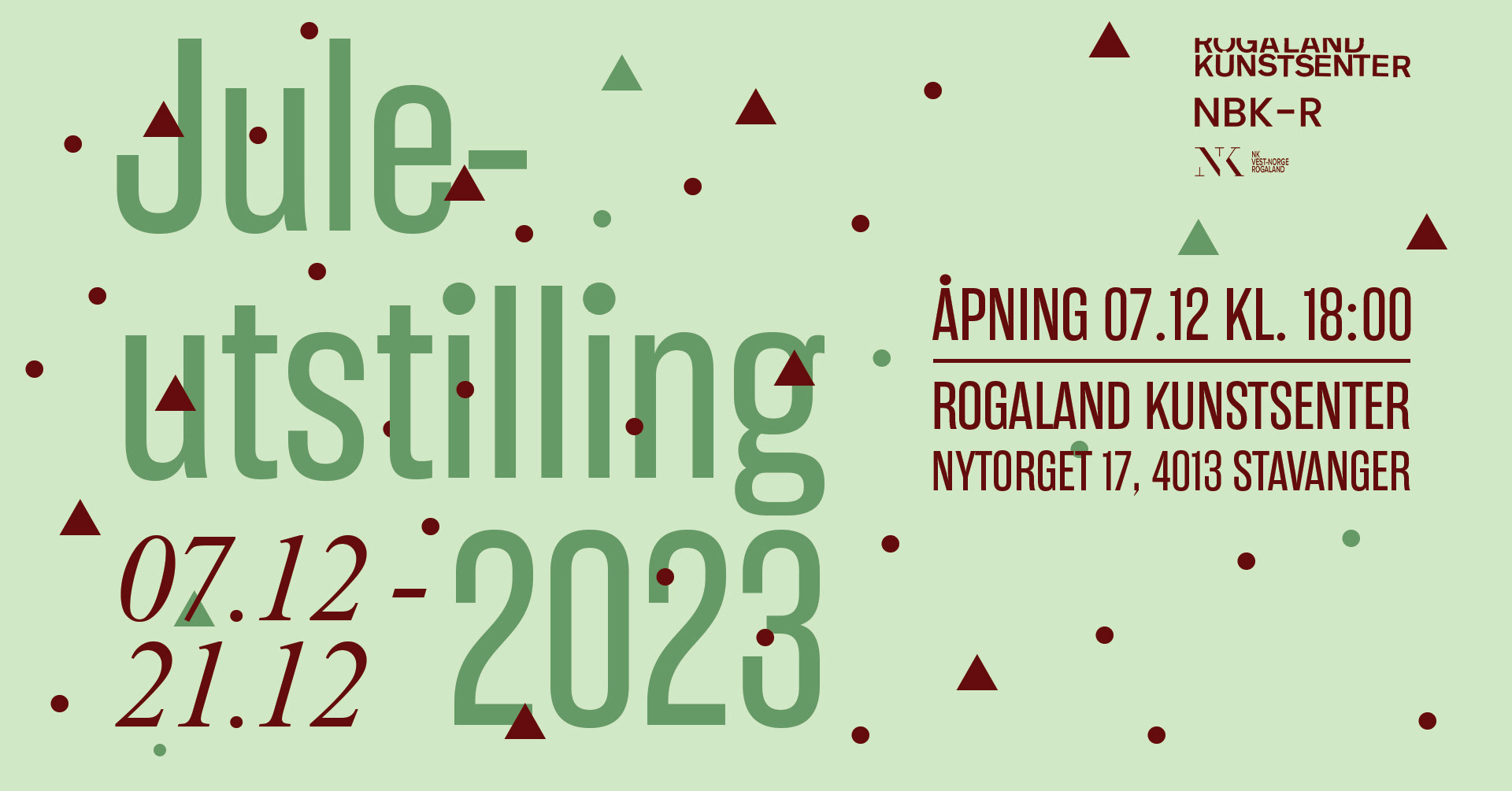 Juleutstilling 2023 på Rogaland Kunstsenter - KAMILLA SKRINDE