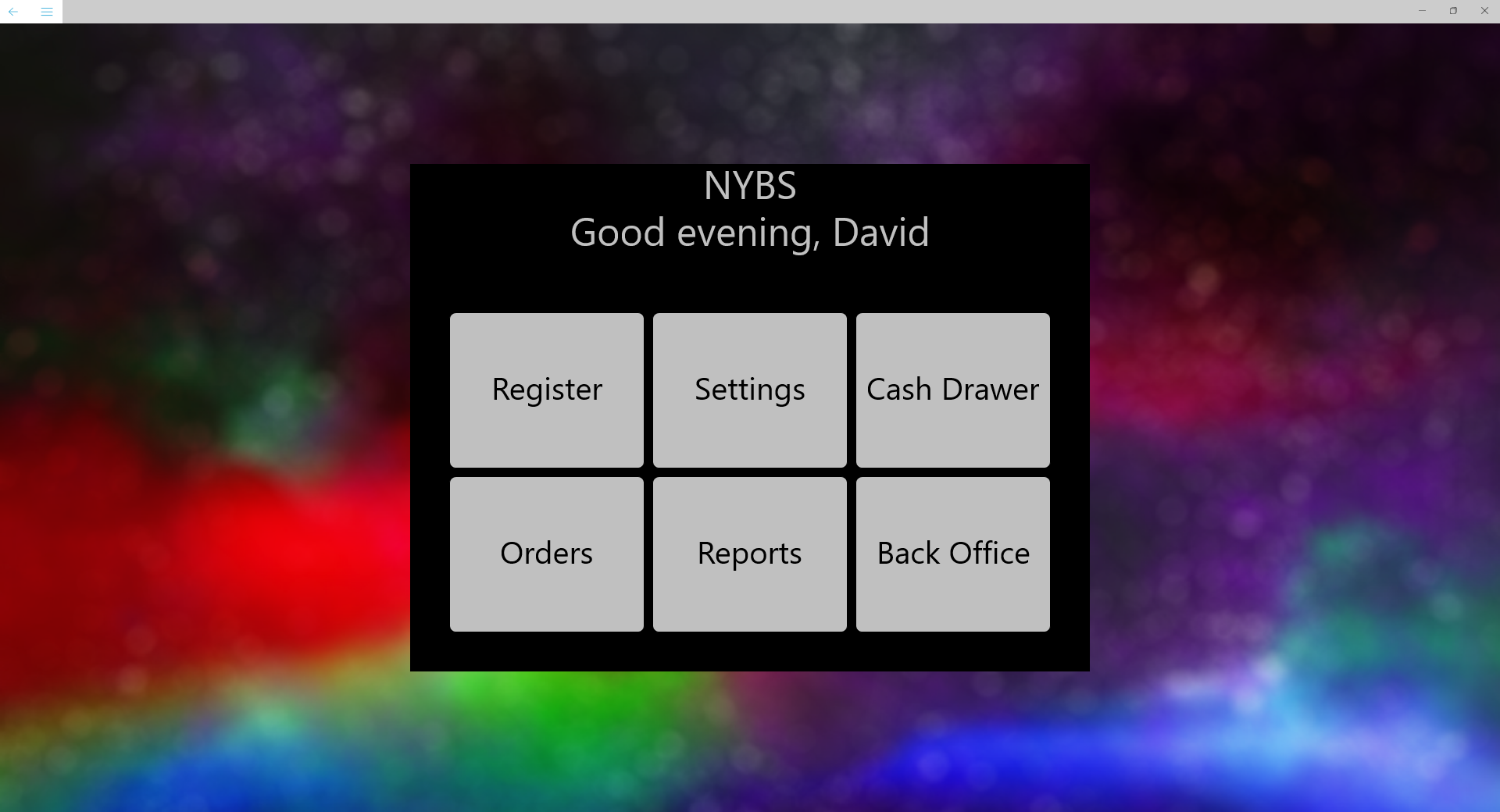 David Silverlight's Online Portfolio - POS Prototype