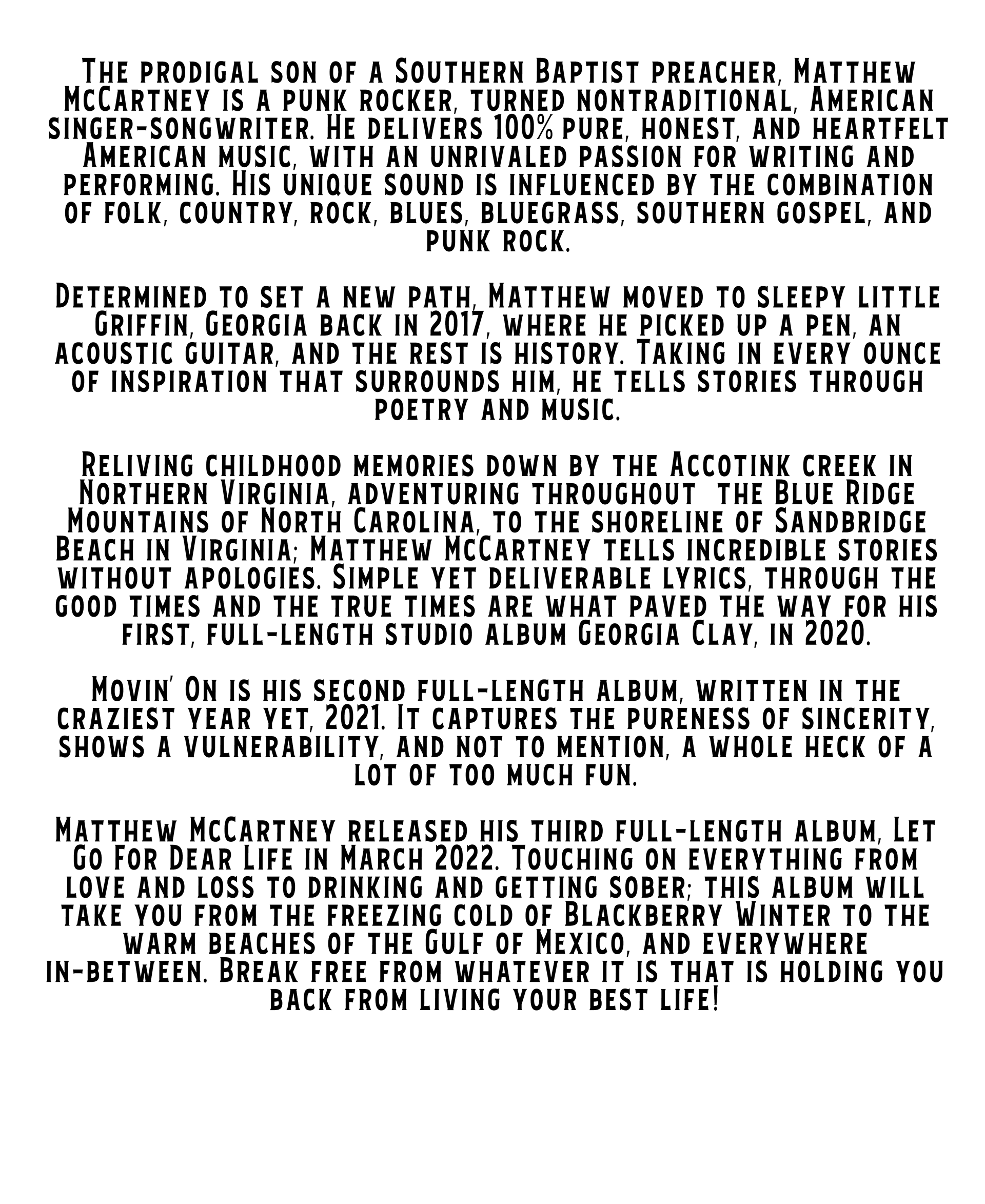 Matthew McCartney - Bio