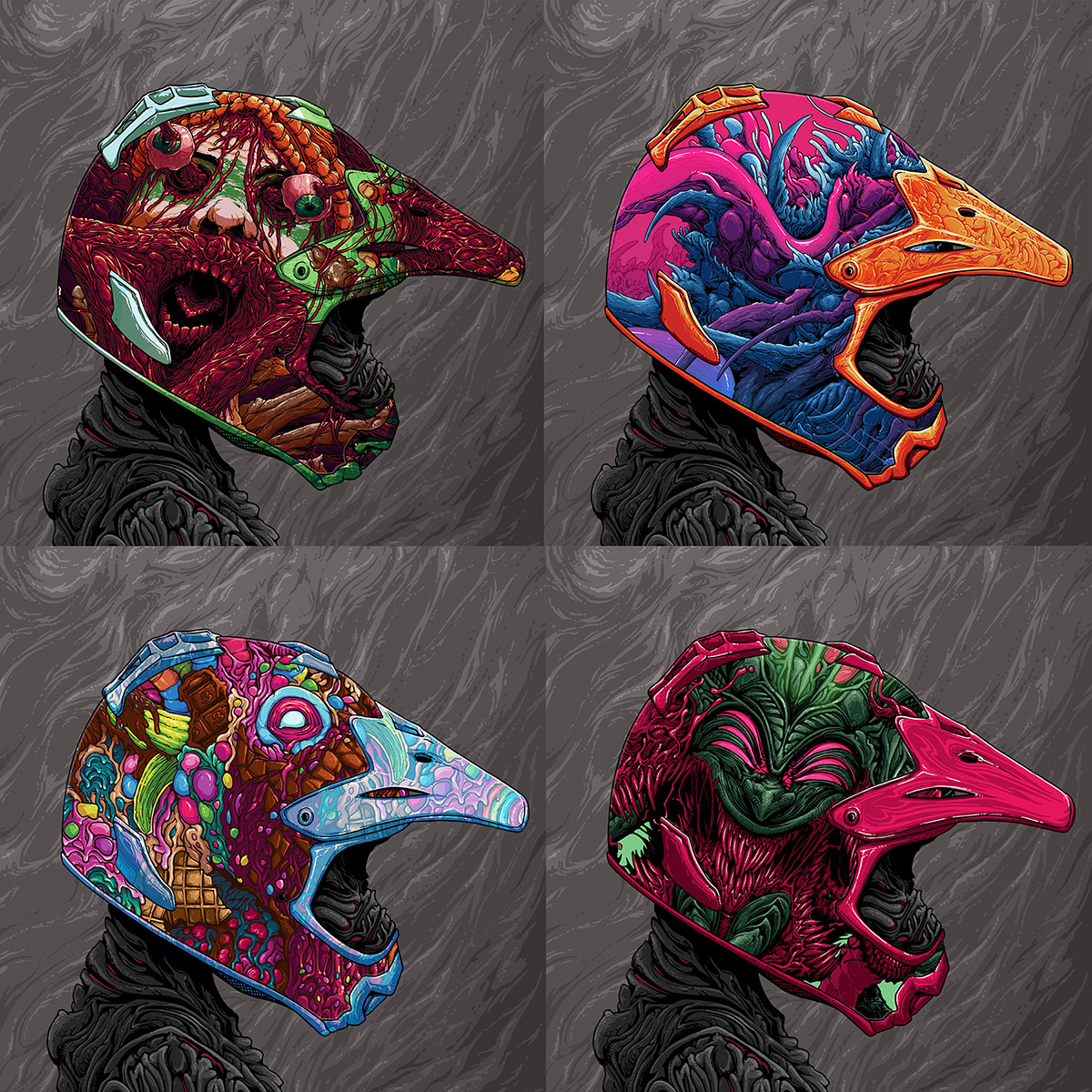 Brock Hofer Art - Motocross Helmet Designs