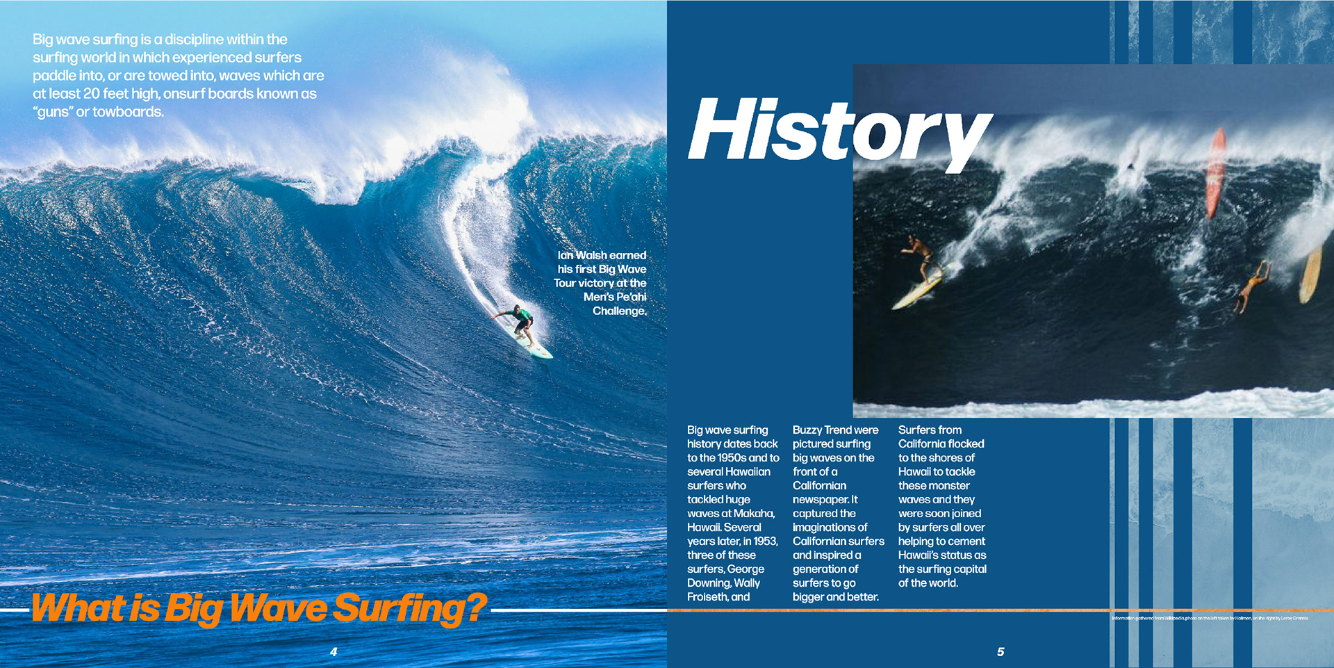 Trent Stuefen - Big wave surfing pamphlet