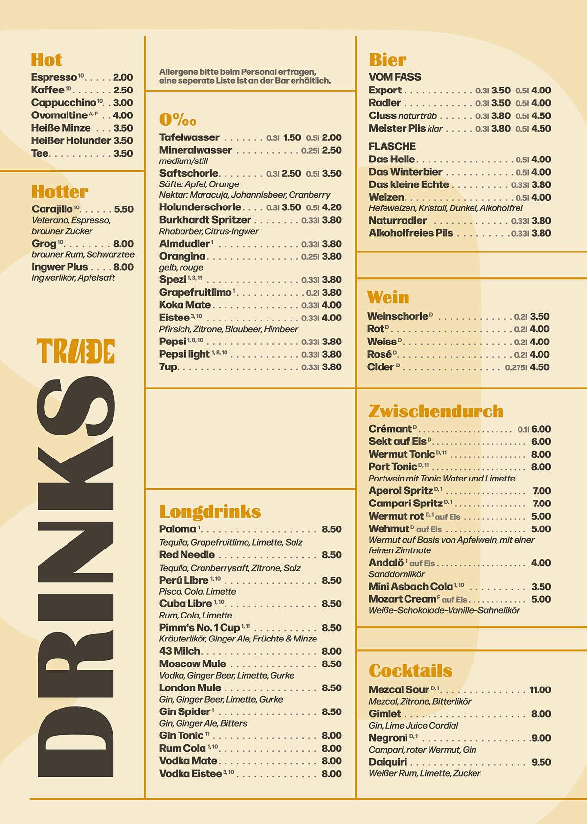 Trude Stuttgart - Drinks