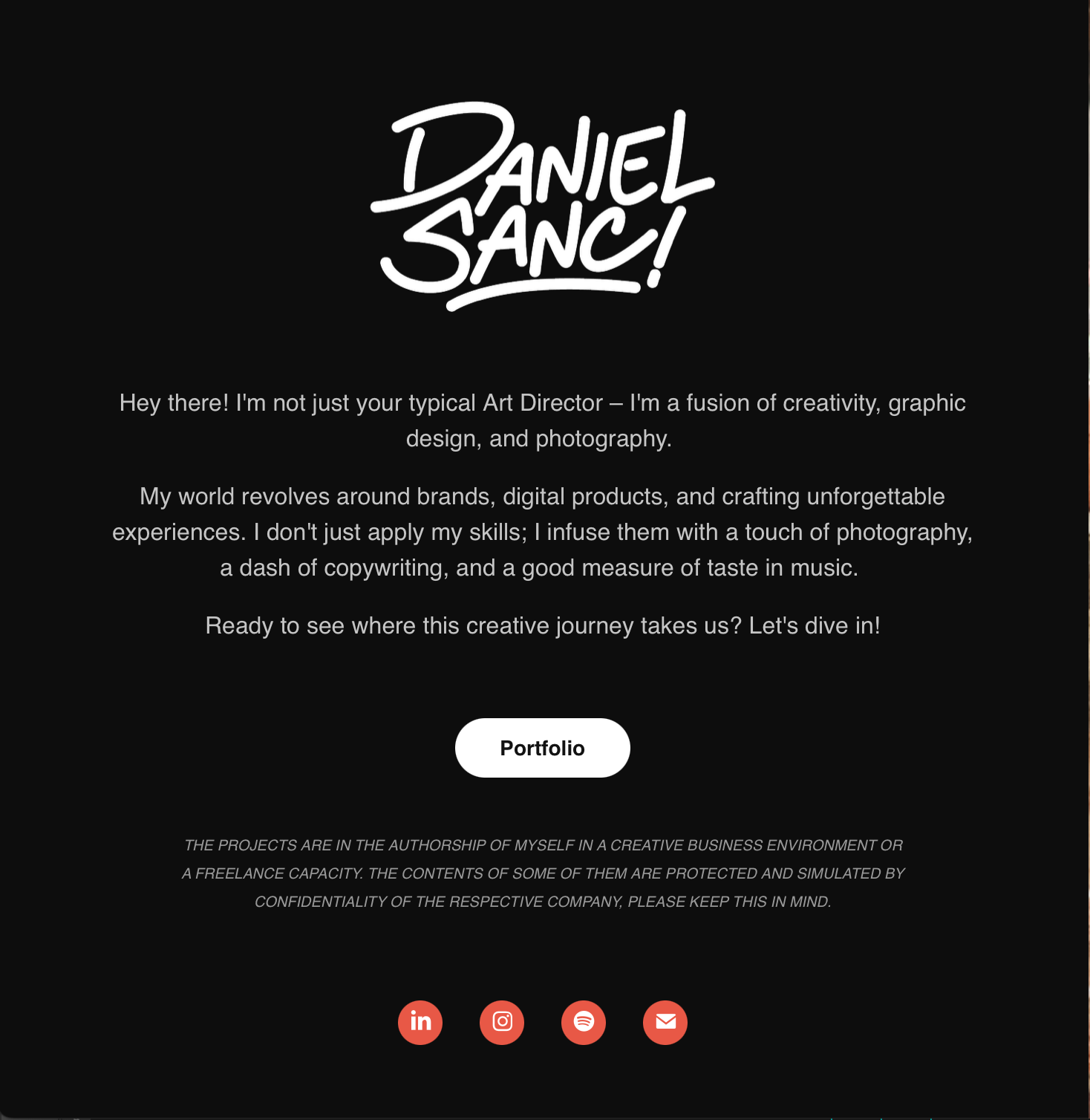 daniel sanabria - Protagonist - UI design for web, social, email