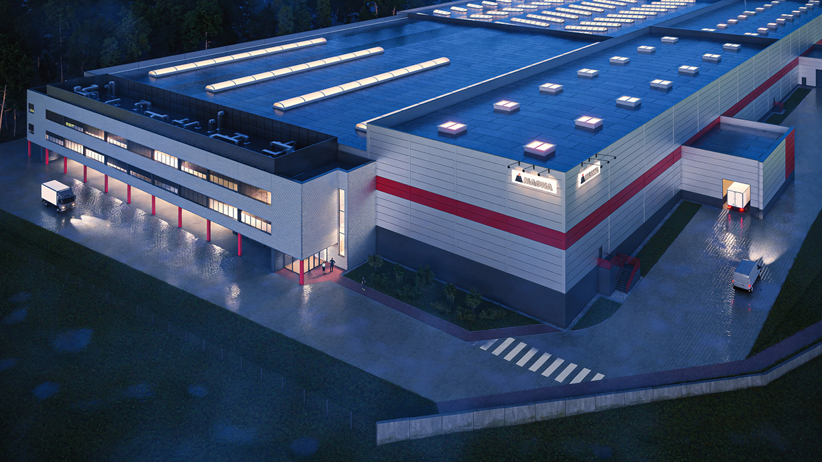 Six Square Faces - 3D visualizations & animations - Factory extension ...