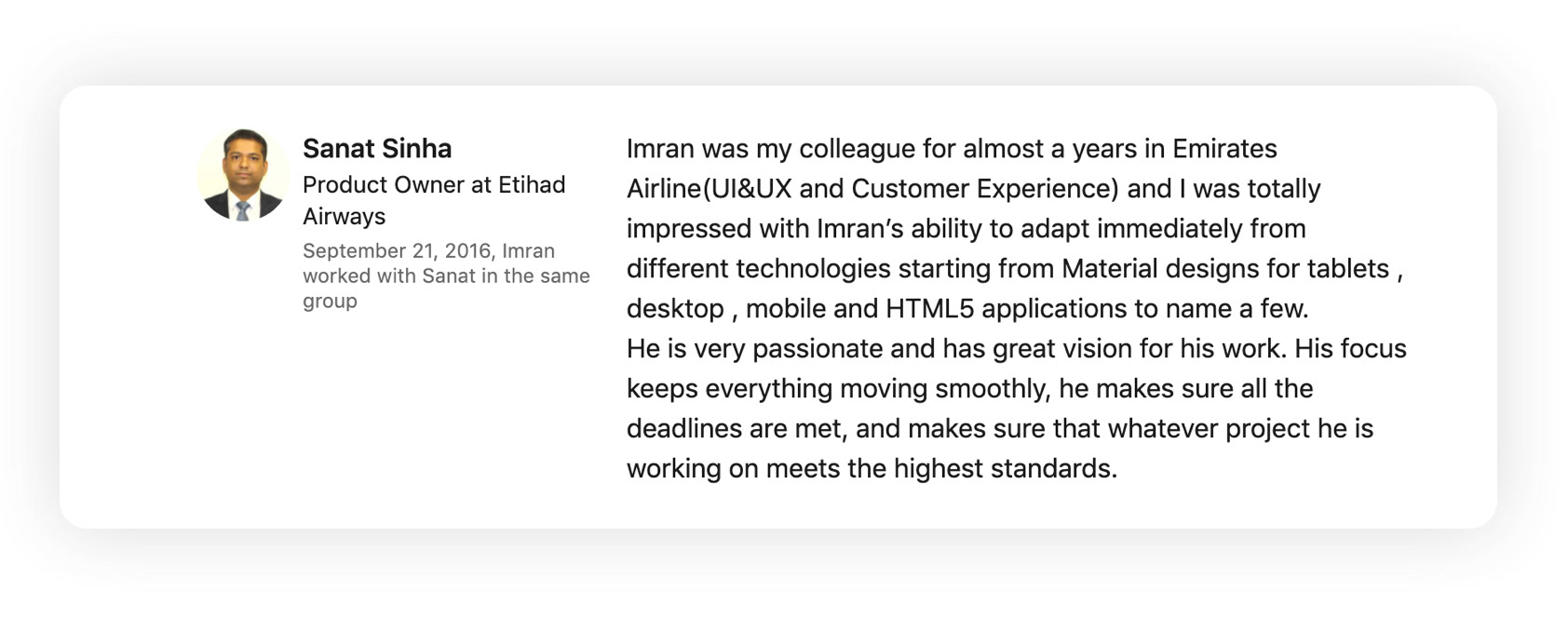 Imran Kayani - Emirates Airlines - PSS