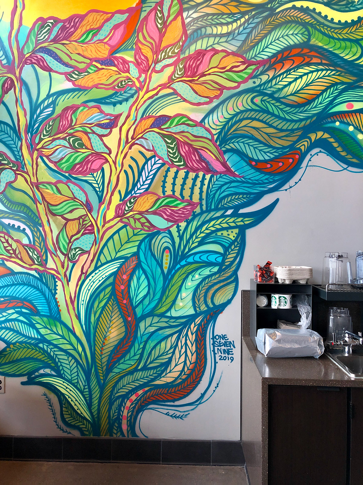Angelina Villalobos - Coffee Plant Mural