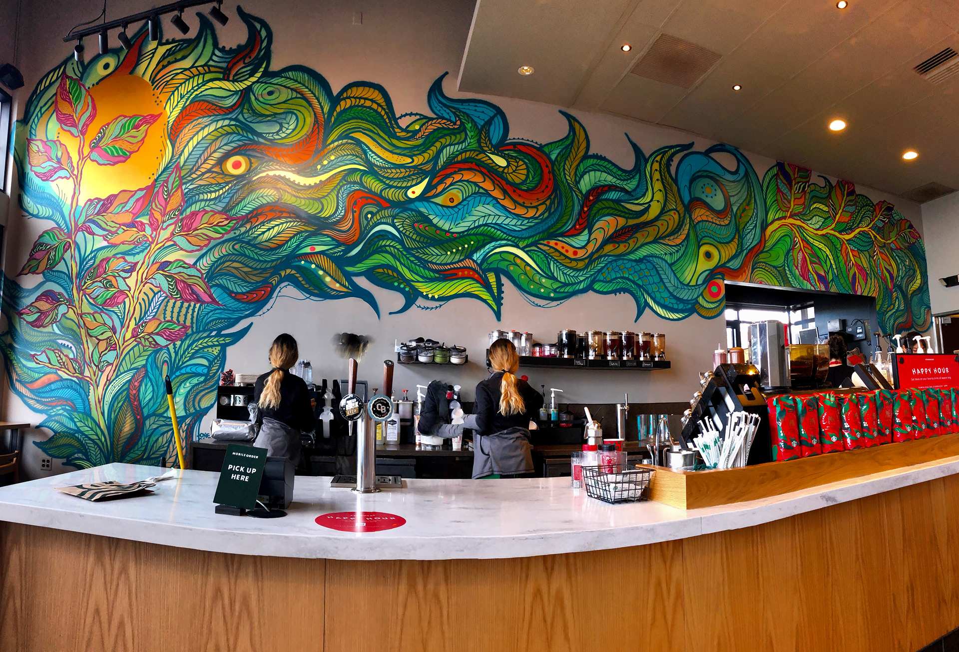 Angelina Villalobos - Coffee Plant Mural