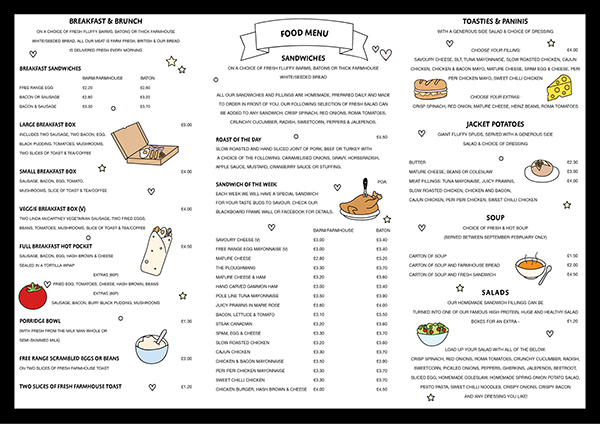 Izzy Latimer - Toasties Menu