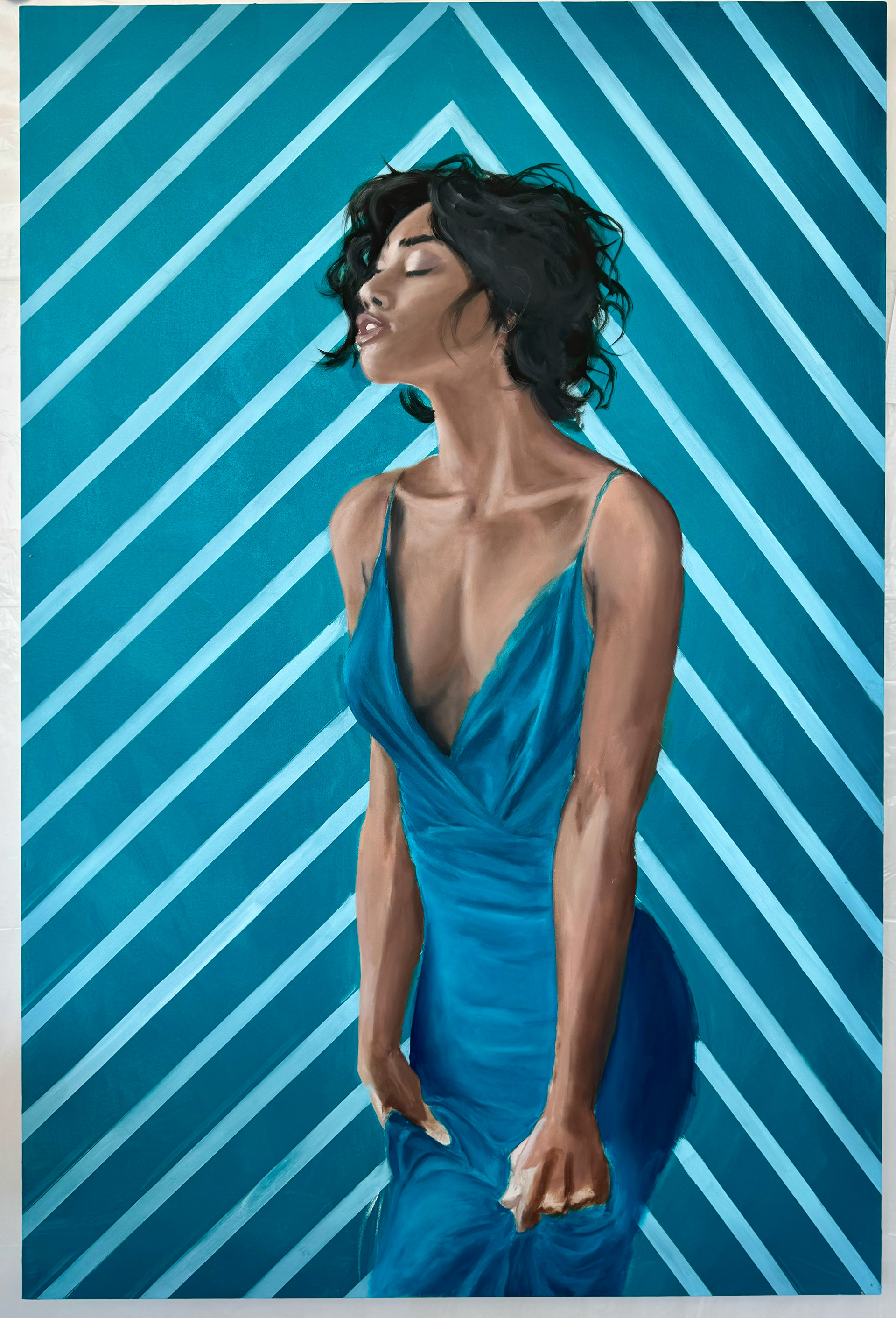 Tyler Willis Studio - Teal 60” x 40"
