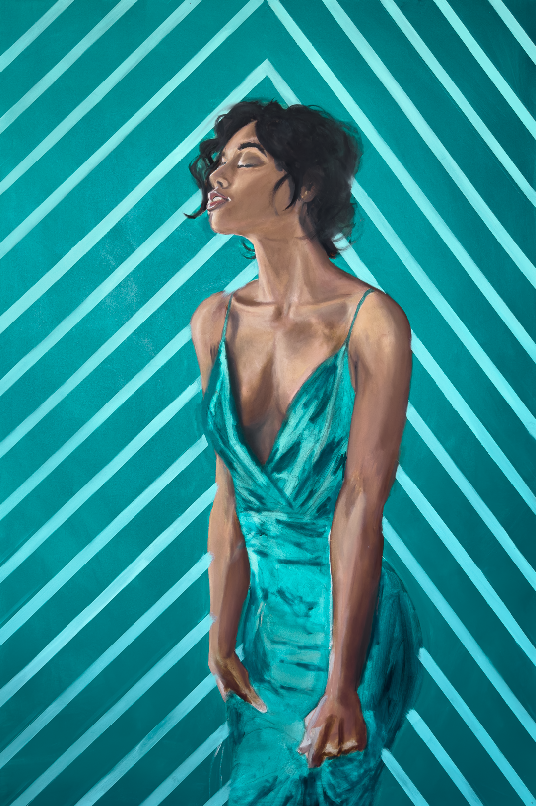 Tyler Willis Studio - Teal 60” x 40"