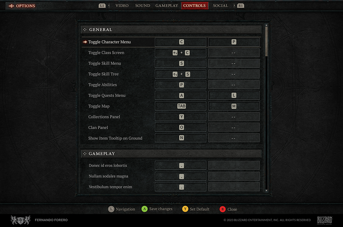Fernando Forero - DIABLO IV: USER INTERFACE ART