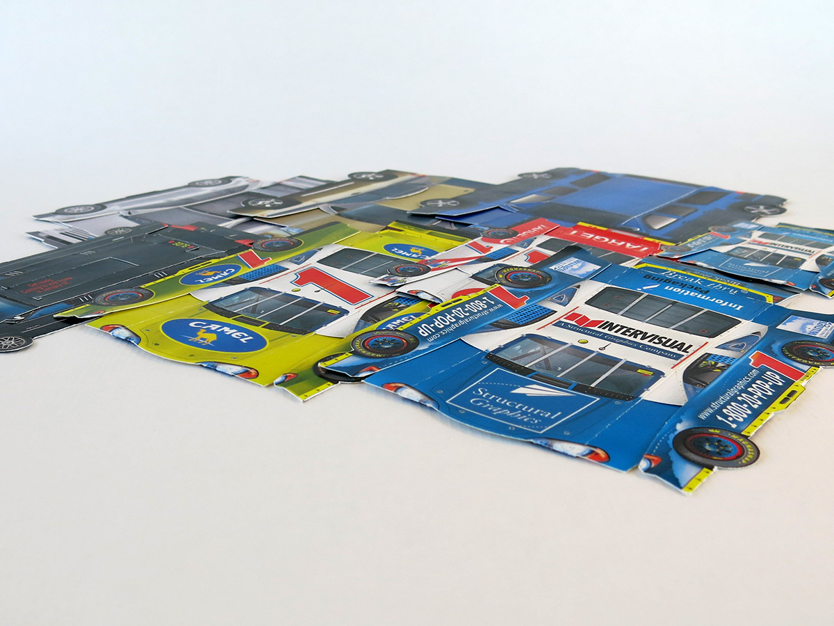 Mike Malkovas paper engineering. - Dimensional cars.