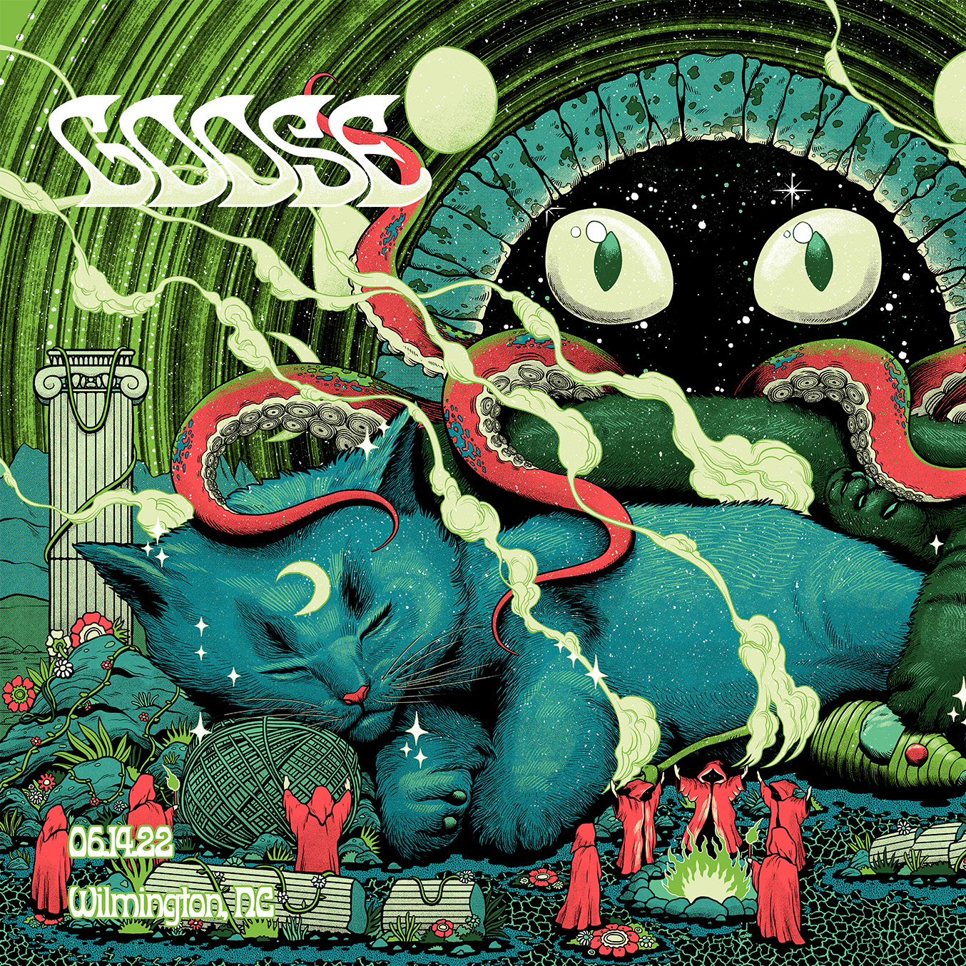 Pedro Correa Illustrator - Hous Pocus psychedelic beer labels