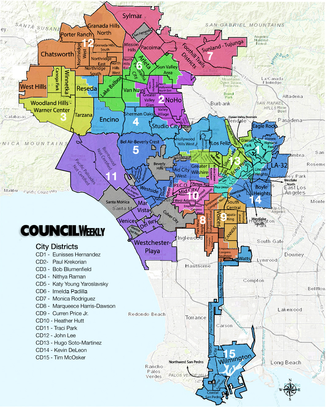 Council Weekly - CITY/COUNTY MAP (LA) Council Weekly - CITY/COUNTY MAP (LA)