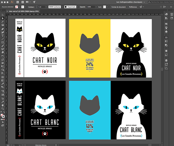 Mathilde Arnaud — Paper & Graphic Design - Chat Noir/Chat Blanc