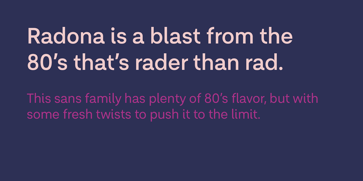 Jeremy Dooley - Radona is a blast from the 80’s that's rader than rad.