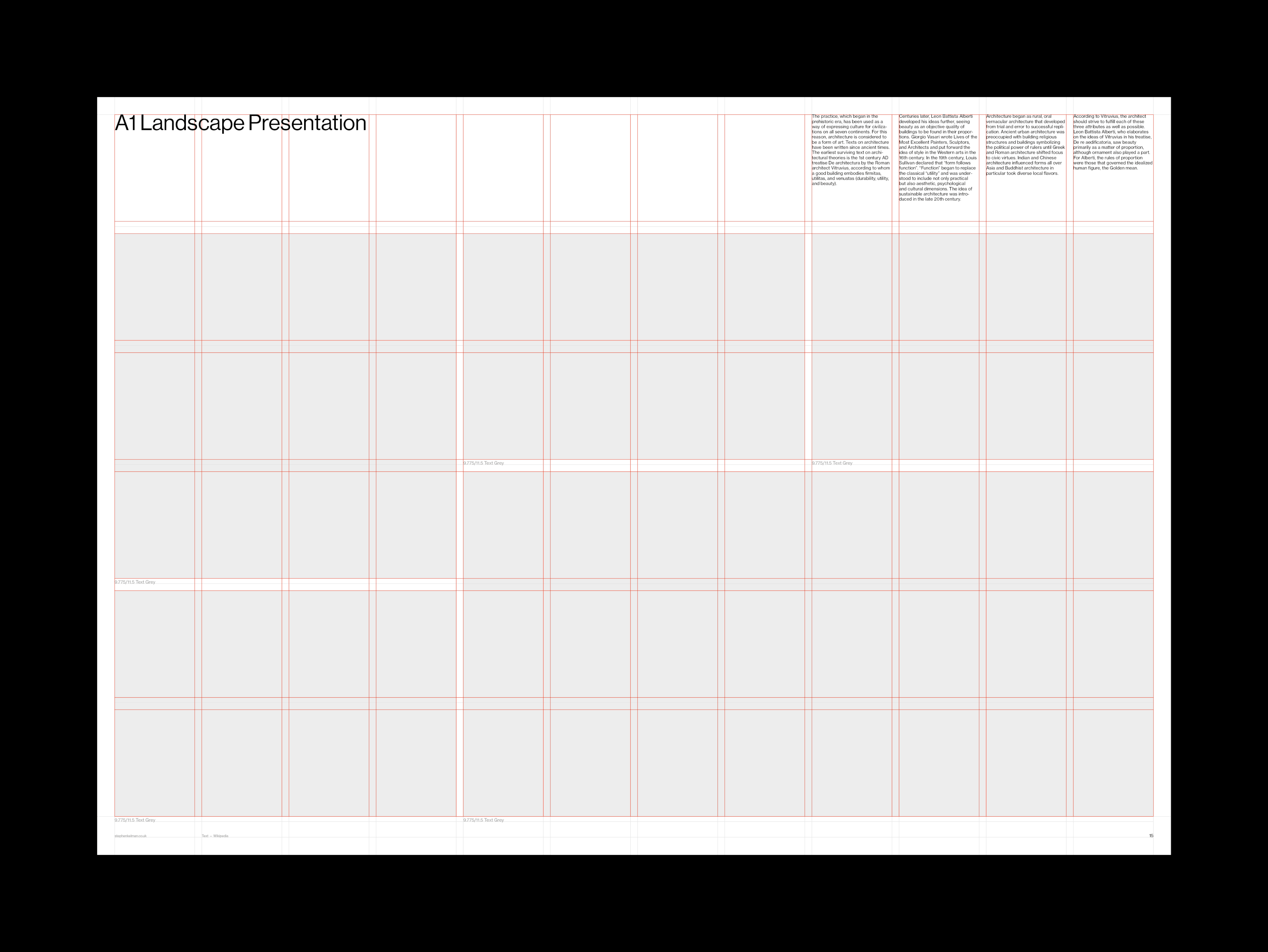 Stephen Kelman - A1 Presentation Grid System for InDesign