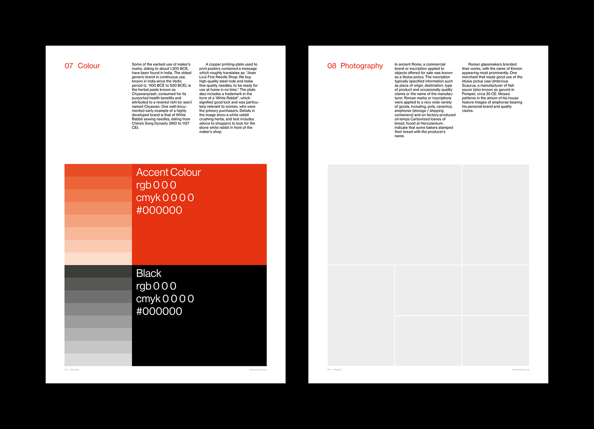 Stephen Kelman - Brand Identity Guidelines Grid System – A4 Portrait