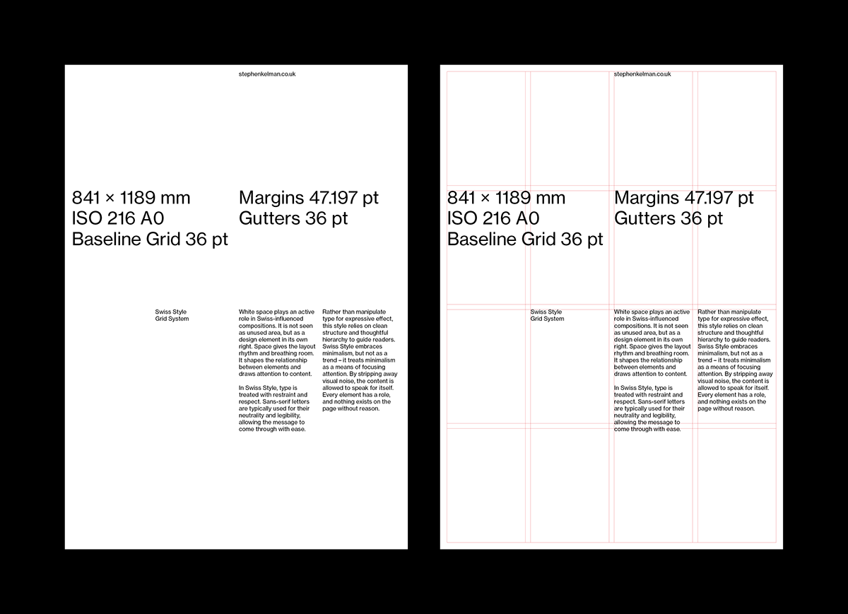Stephen Kelman - Swiss Style Poster Grid System for InDesign