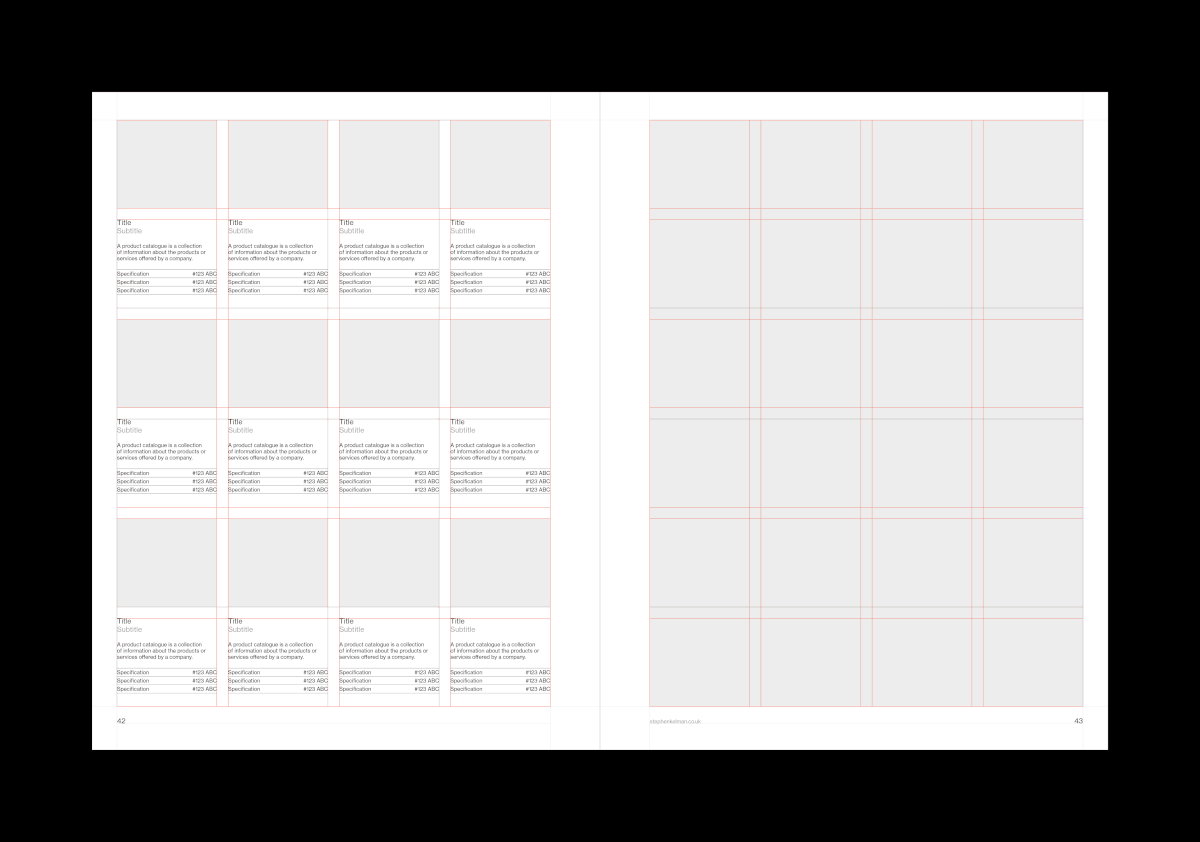 Stephen Kelman - US Letter Catalog Grid System for InDesign