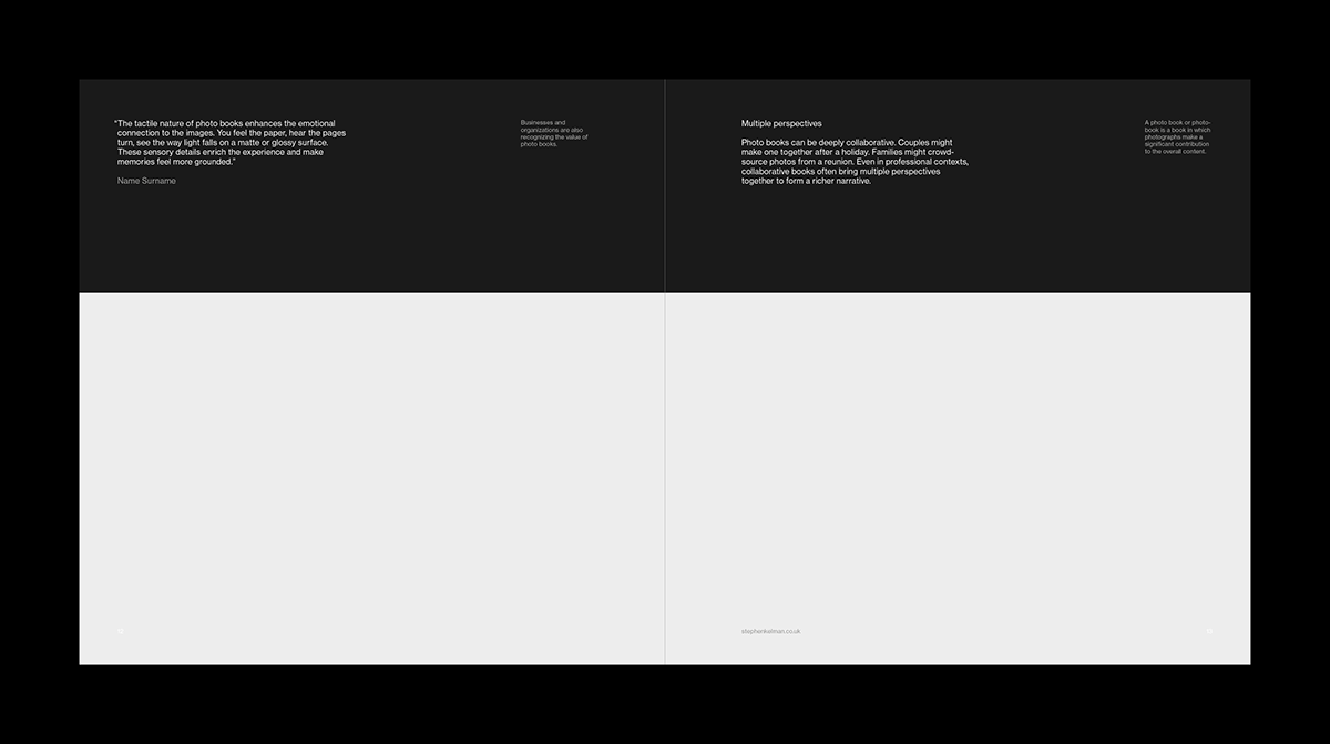 Stephen Kelman - Square Photobook Grid System for InDesign | Sans
