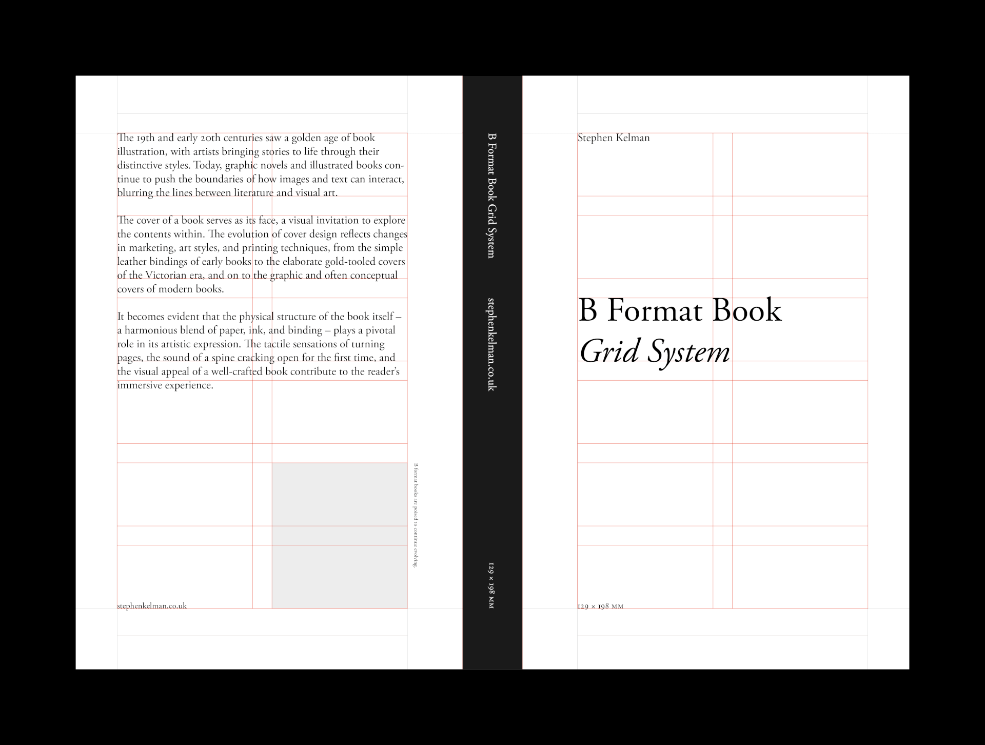Stephen Kelman - B Format Paperback Book Grid System for InDesign