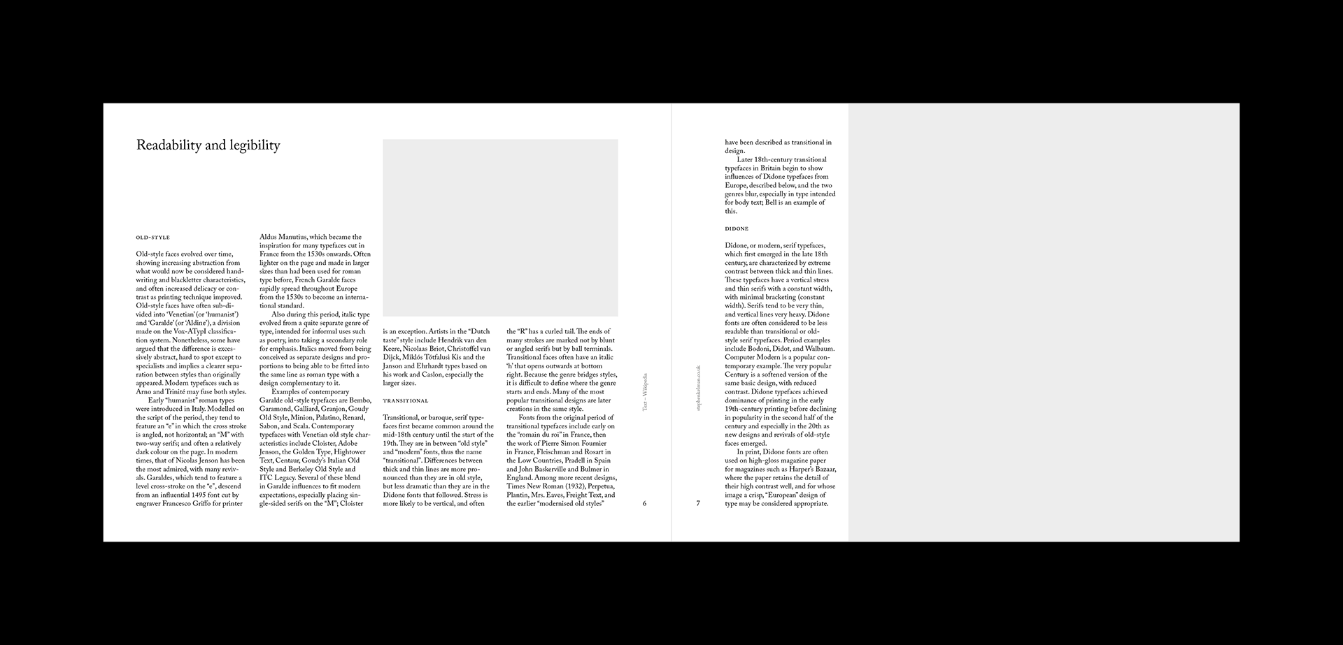 Stephen Kelman - Serif Series Letter Landscape Grid System for InDesign