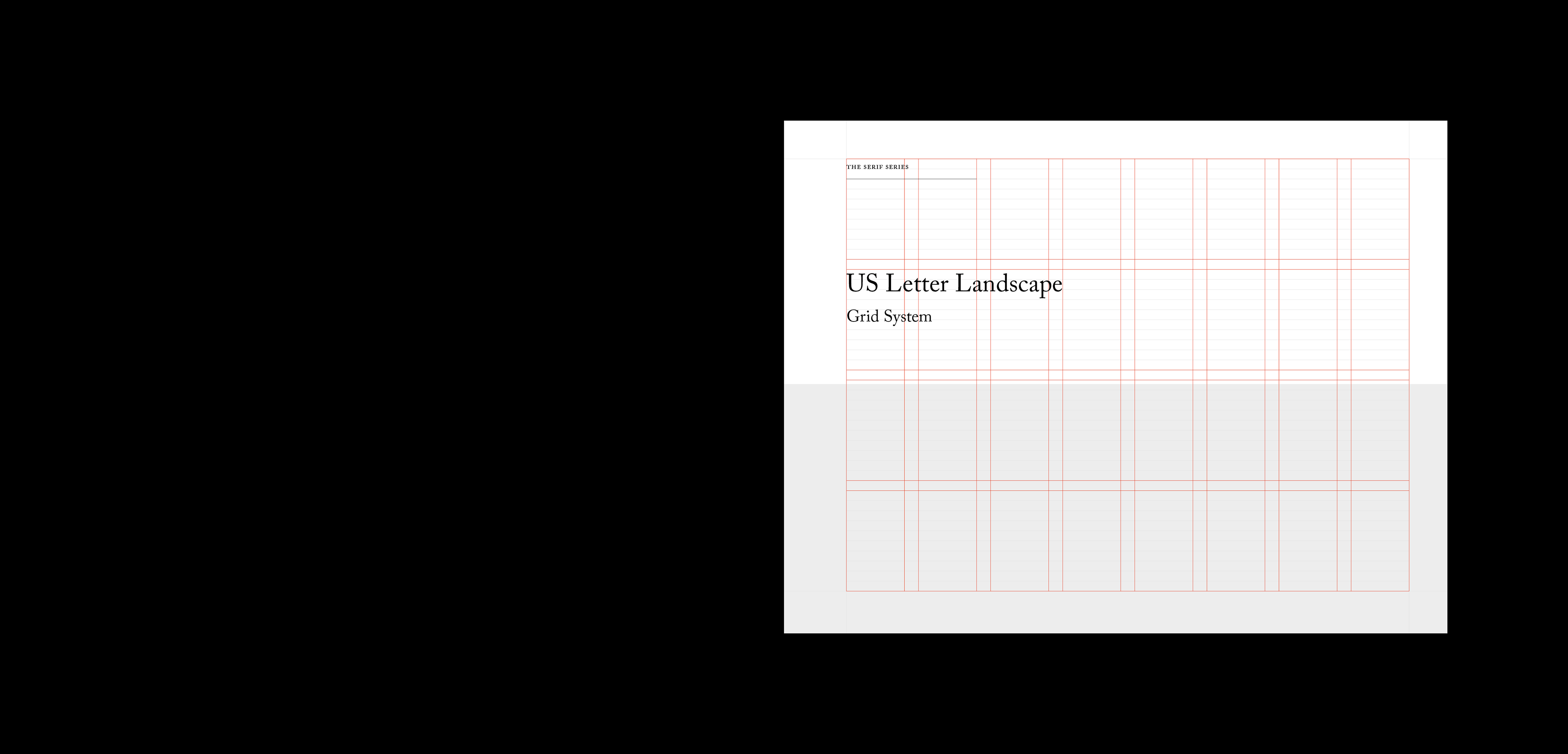 Stephen Kelman - Serif Series Letter Landscape Grid System for InDesign