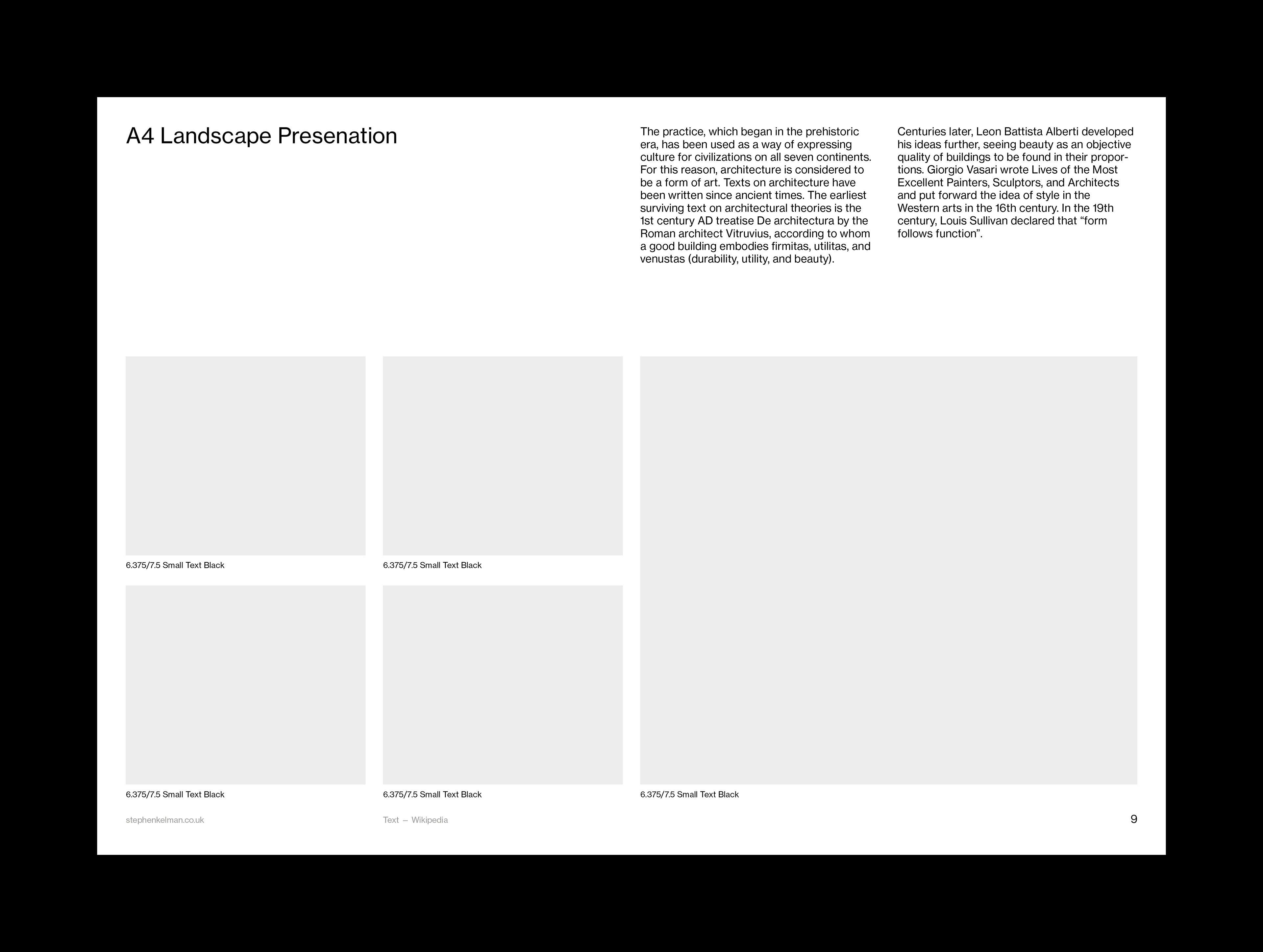 Stephen Kelman - A4 Presentation Grid System for InDesign