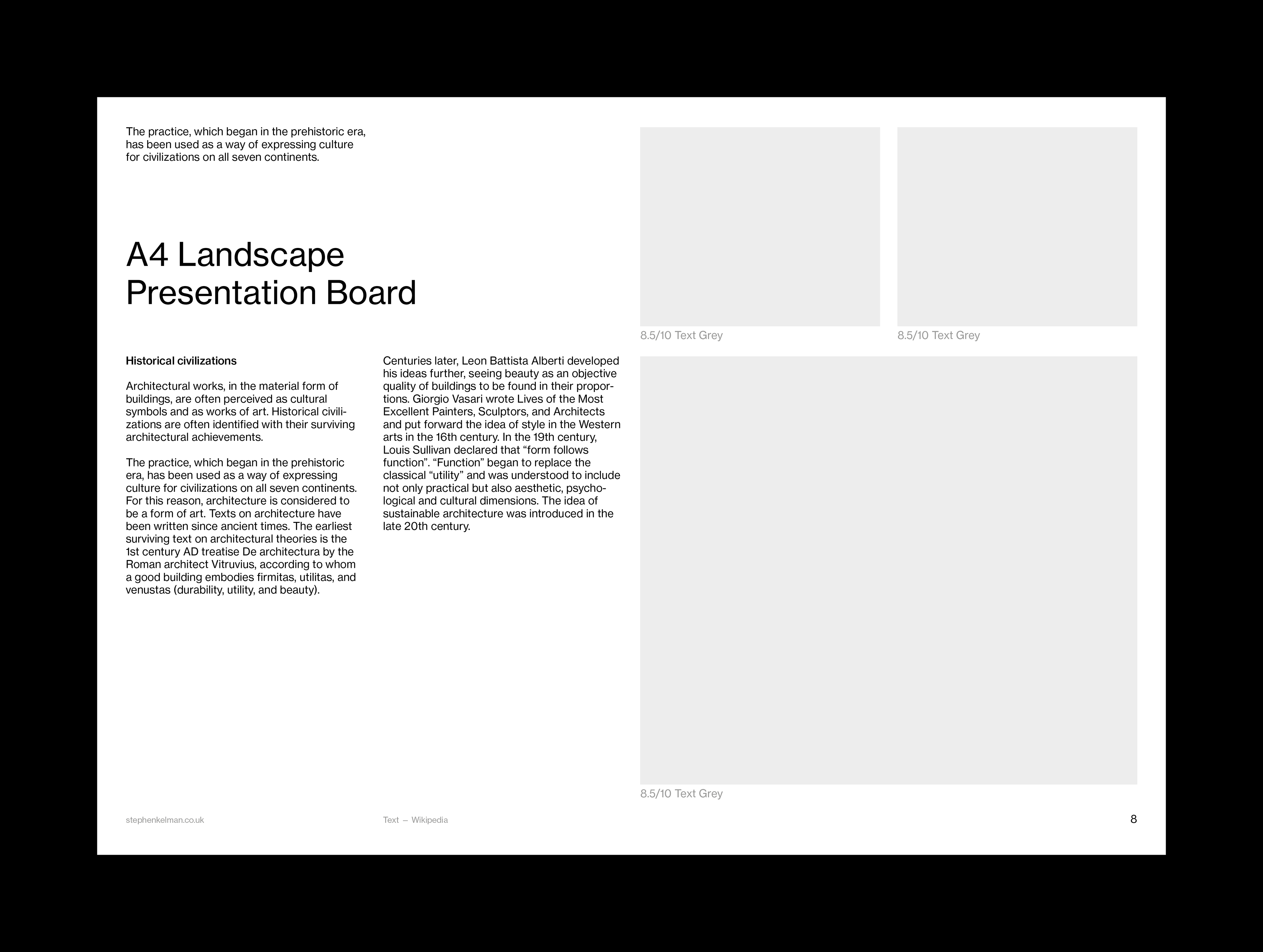 Stephen Kelman - A4 Presentation Grid System for InDesign