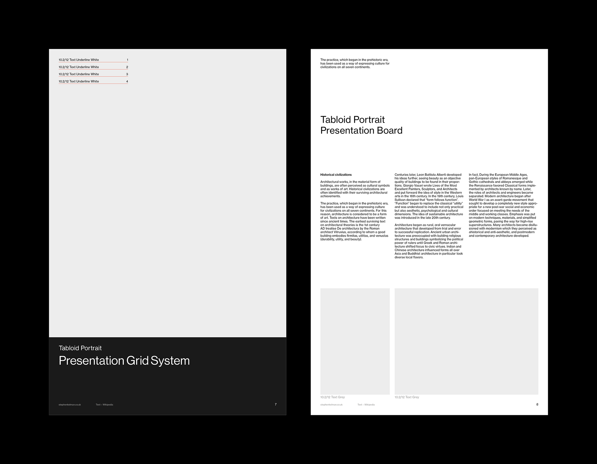 Stephen Kelman - Tabloid Portrait Presentation Grid System for InDesign