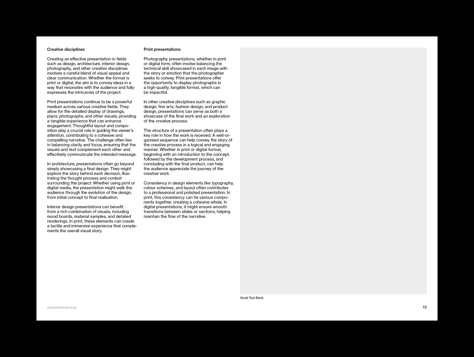 Stephen Kelman - A4 Presentation Grid System for InDesign