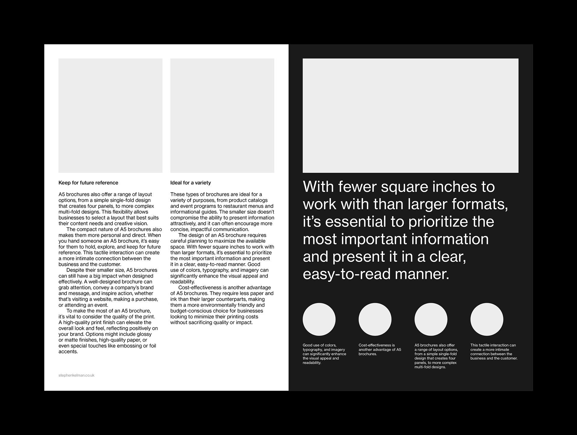 Stephen Kelman - A5 Brochure Grid System for InDesign