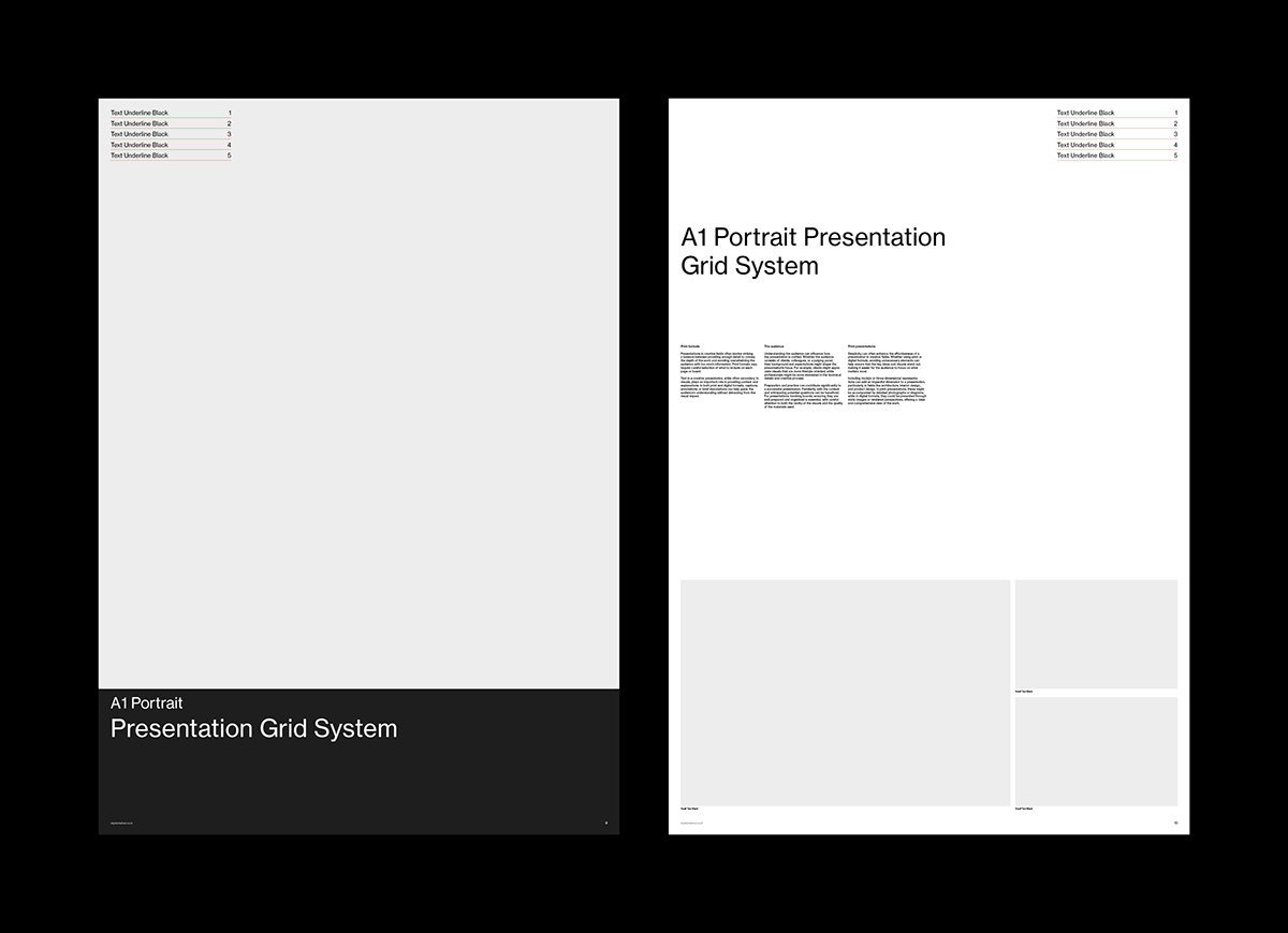 Stephen Kelman - A1 Presentation Grid System for InDesign | Portrait
