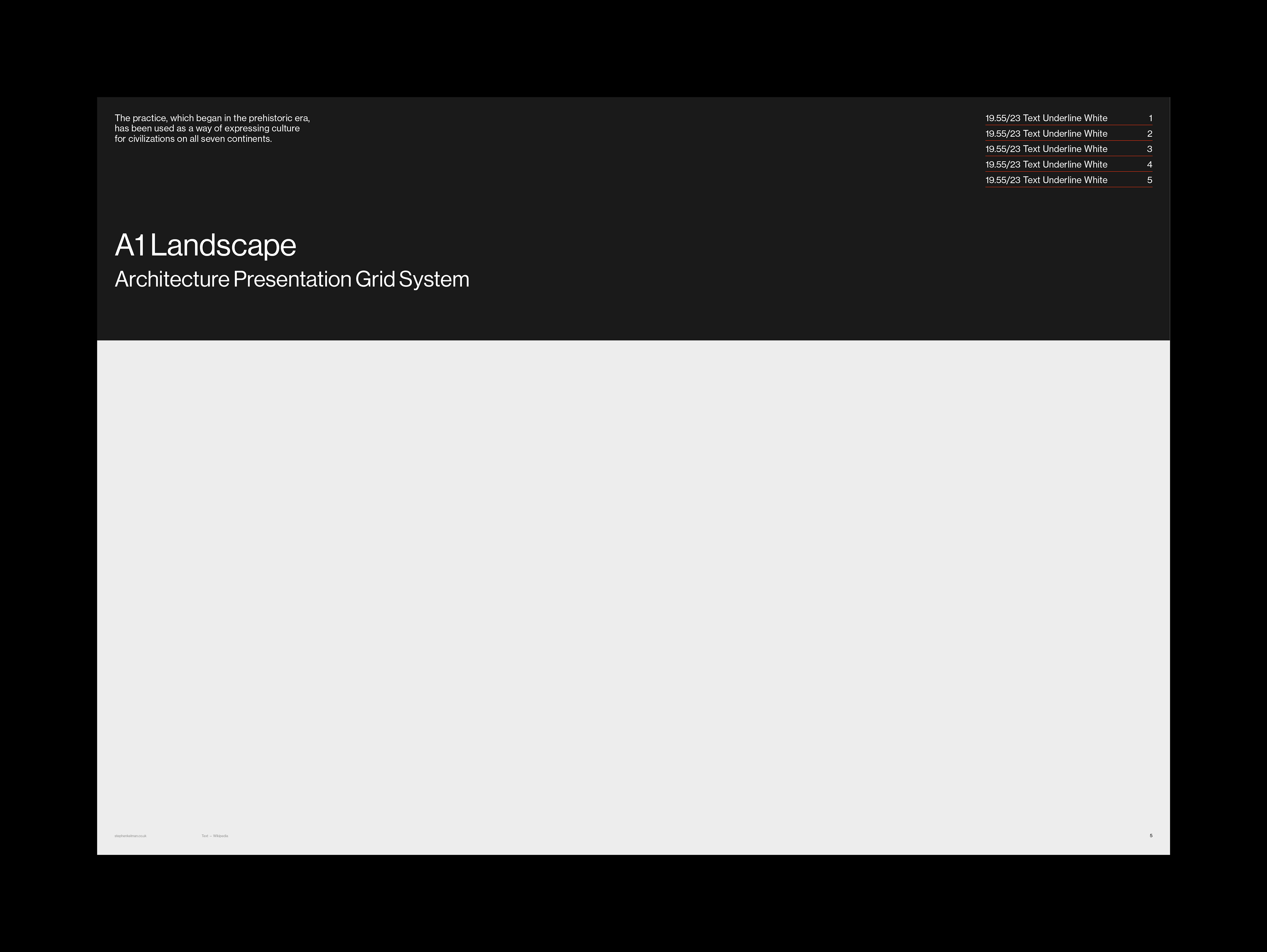 Stephen Kelman - A1 Presentation Grid System for InDesign