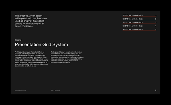 Stephen Kelman - Digital Presentation Grid System for InDesign