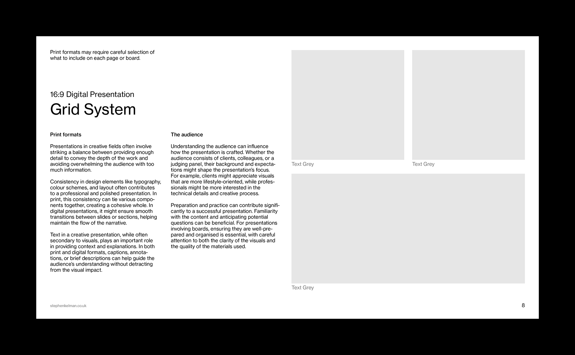 Stephen Kelman - Digital Presentation Grid System for InDesign